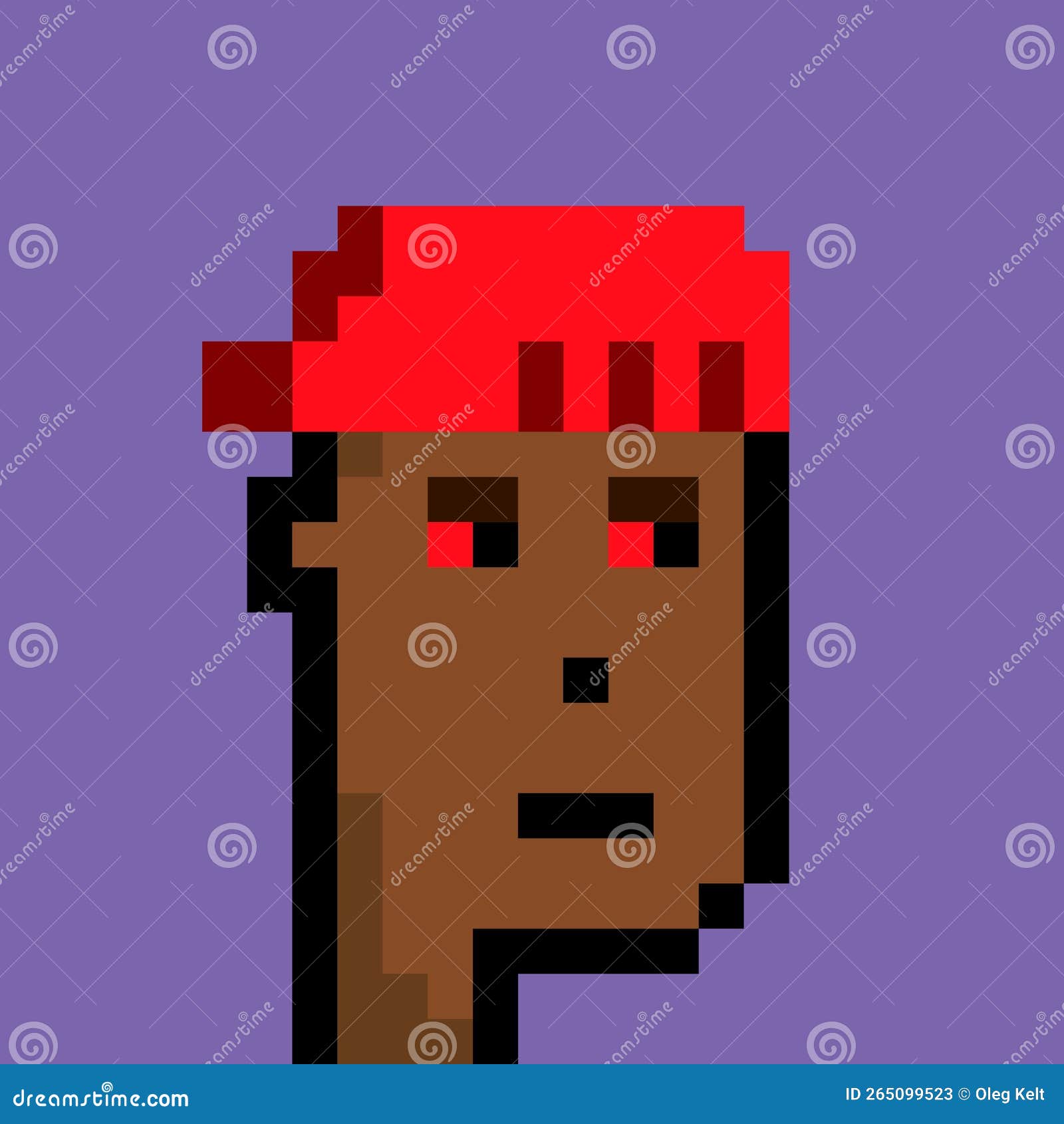 Character Portrait in Pixel Style. Vector NFT Head. Crypto. Stock ...
