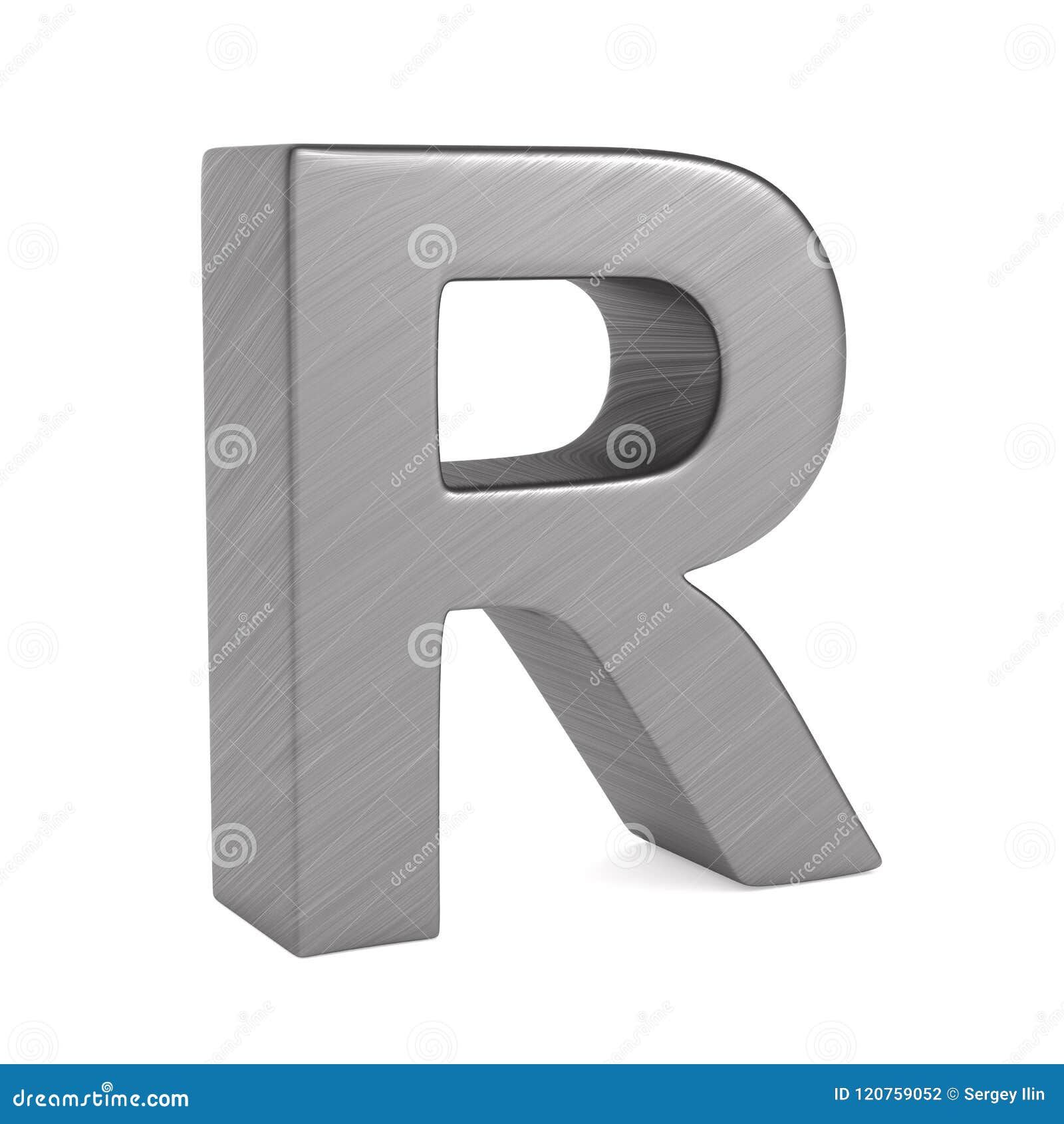 Character R on White Background. Isolated 3D Illustration Stock ...
