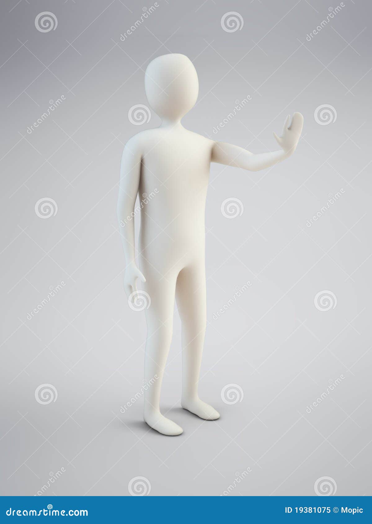 Character raising one hand stock illustration. Illustration of cartoon ...