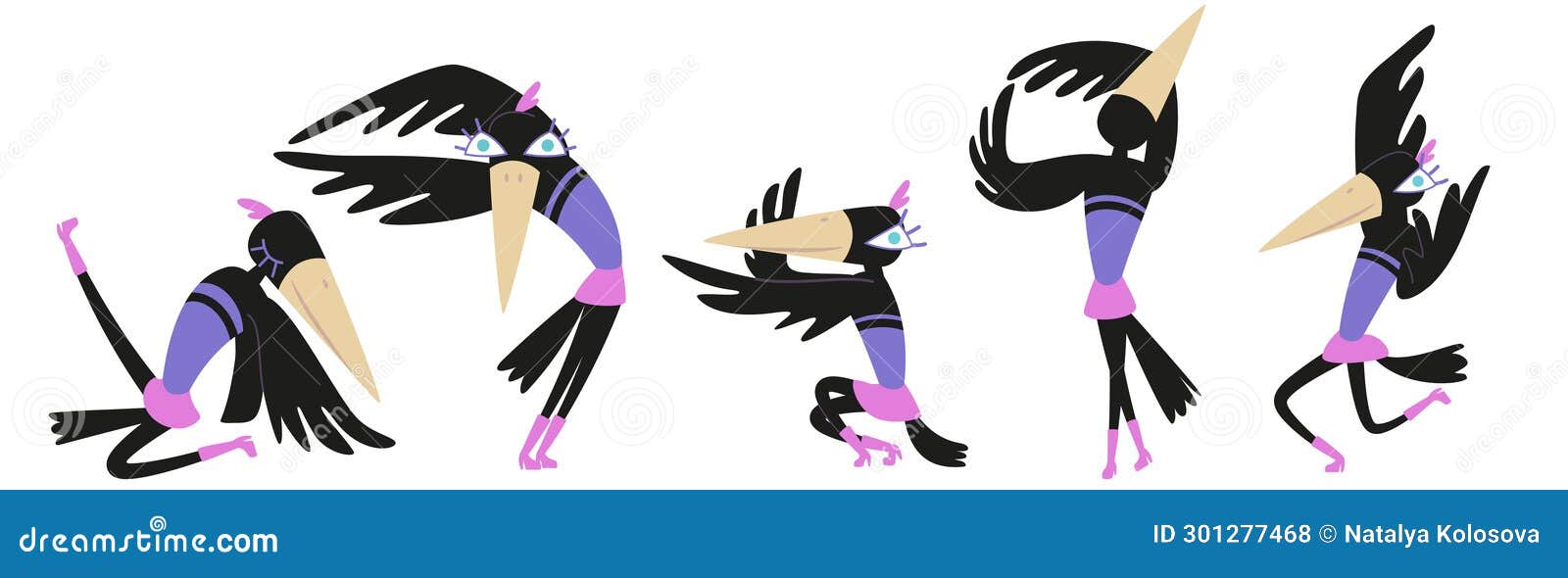 The character raven dancer stock illustration. Illustration of feathers ...
