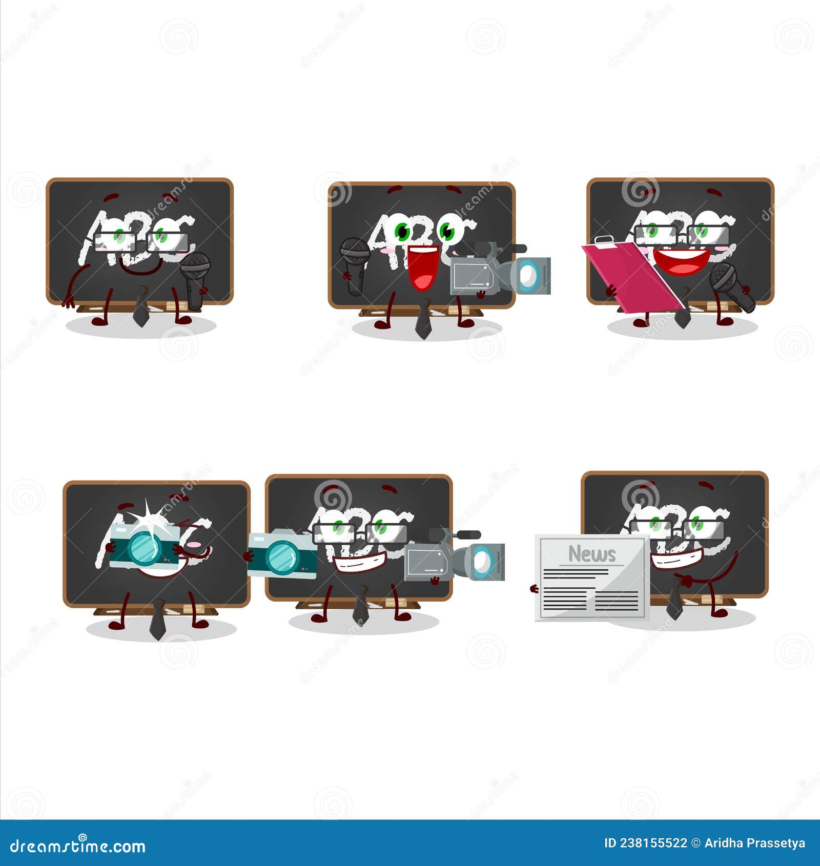 Character Reporter Yellow Packets Chinese Cute Mascot With Microphone ...