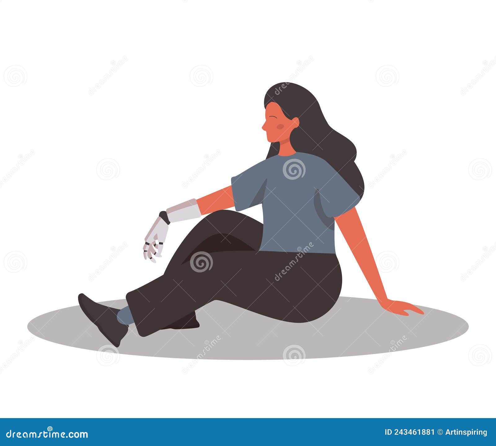 Character With A Robot Part. Human Body Upgrade With Robotic Mechanism ... Character With A Robot Part. Human Body Upgrade With Robotic Mechanism ...