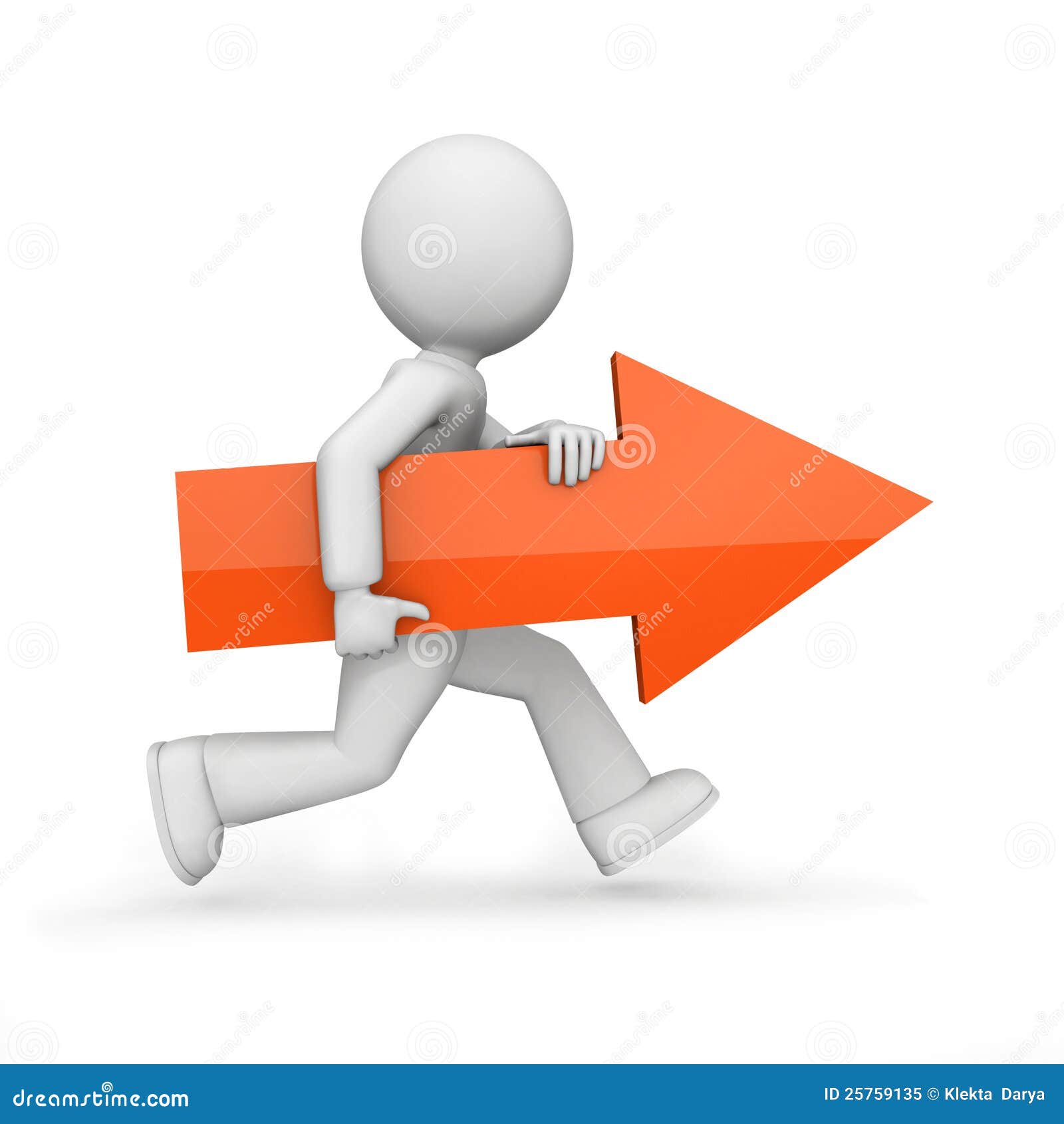 3D Character Running Away From His Life Stock Photography ...