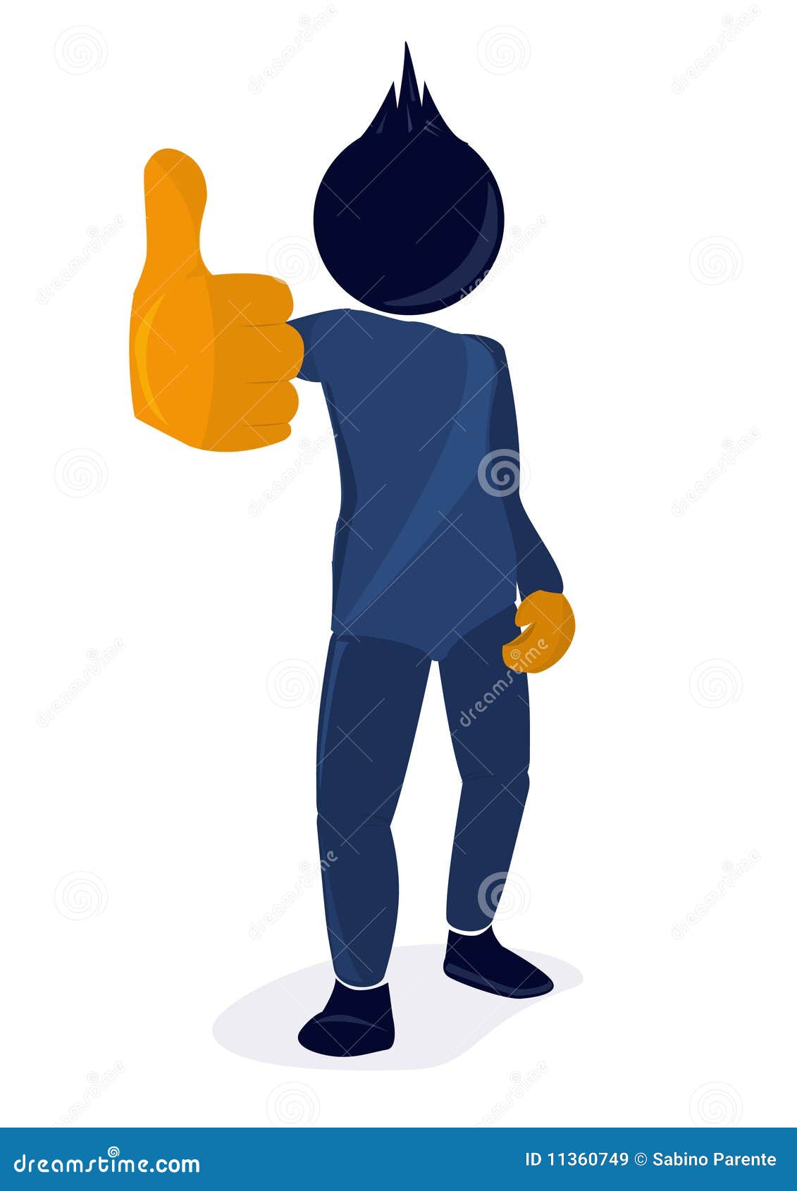 Character saying ok stock illustration. Illustration of approve - 11360749