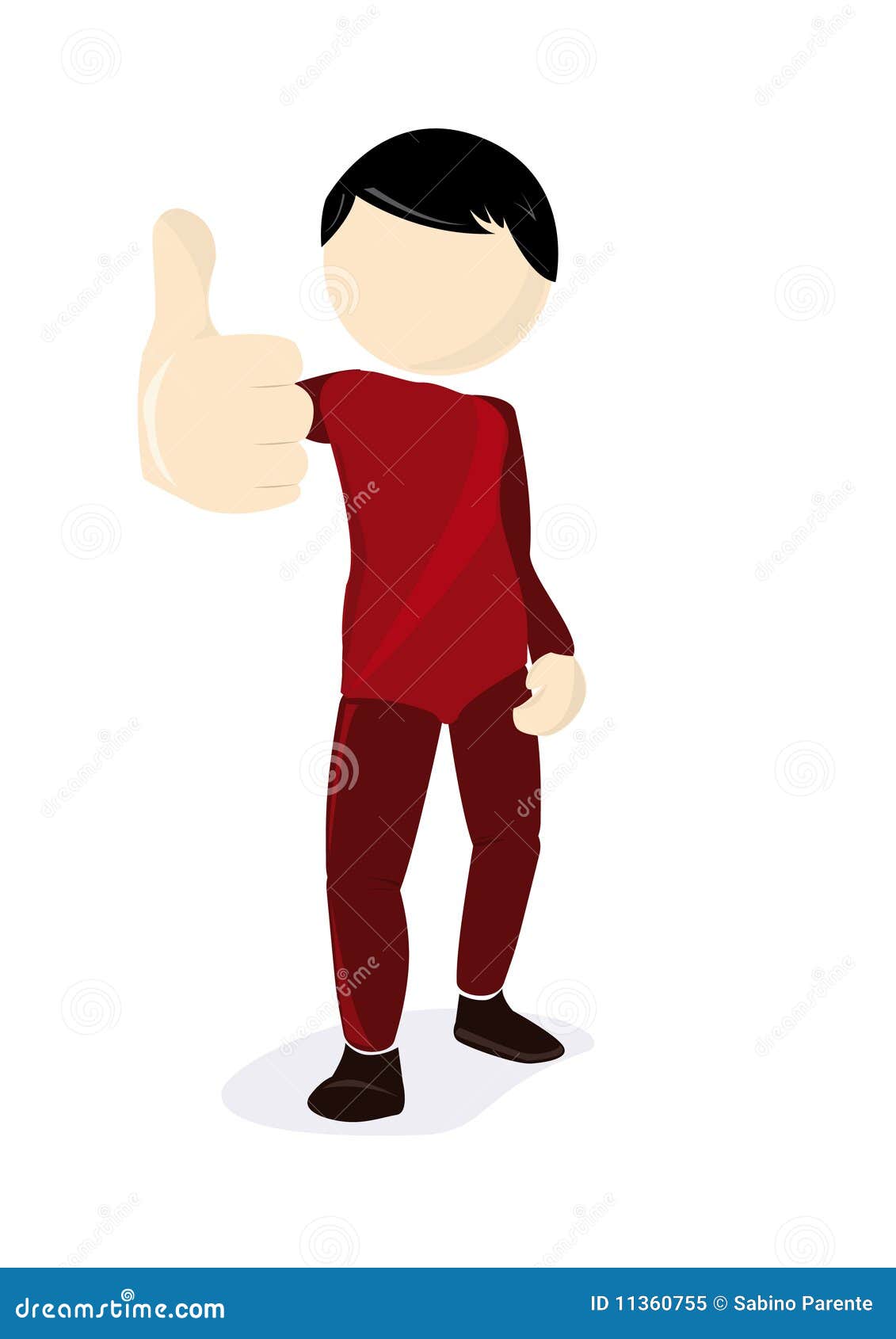 Character saying ok stock illustration. Illustration of silhouette ...