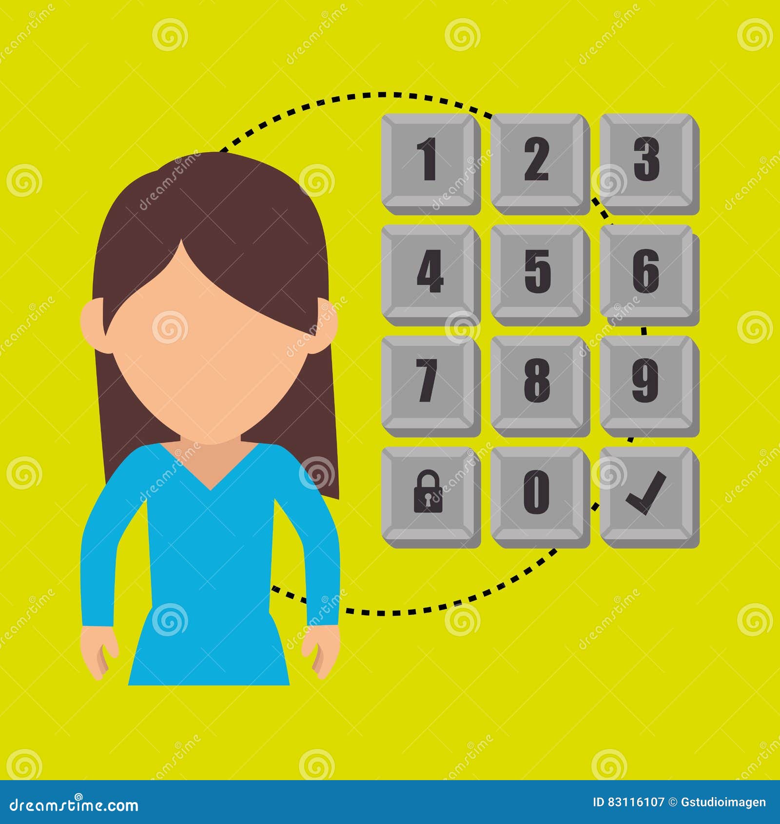 Character Secure Protection Stock Illustration - Illustration of ...