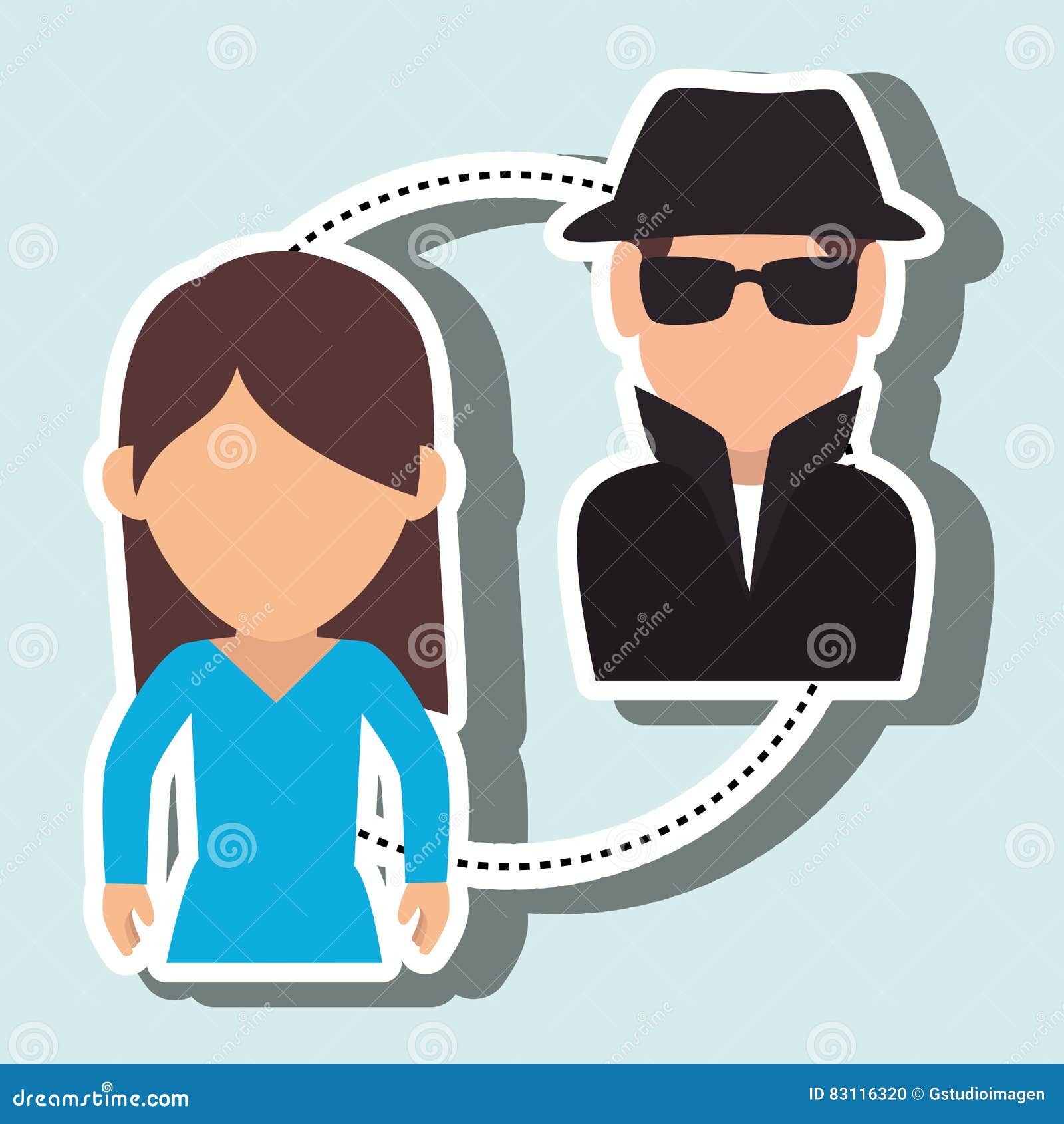 Character Secure Protection Stock Illustration - Illustration of data ...