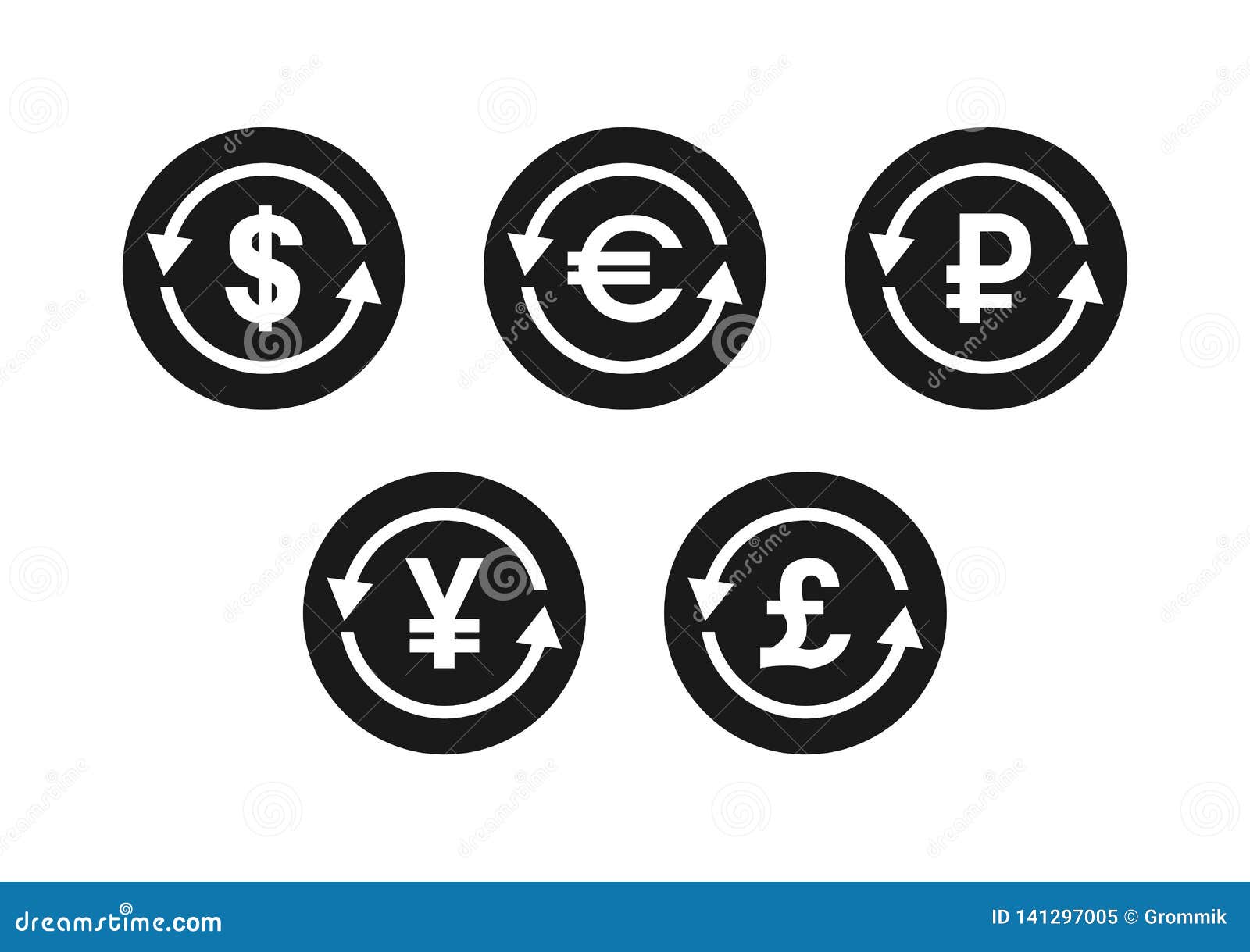 Character Set of the Exchange with Currency Symbols Stock Vector ...