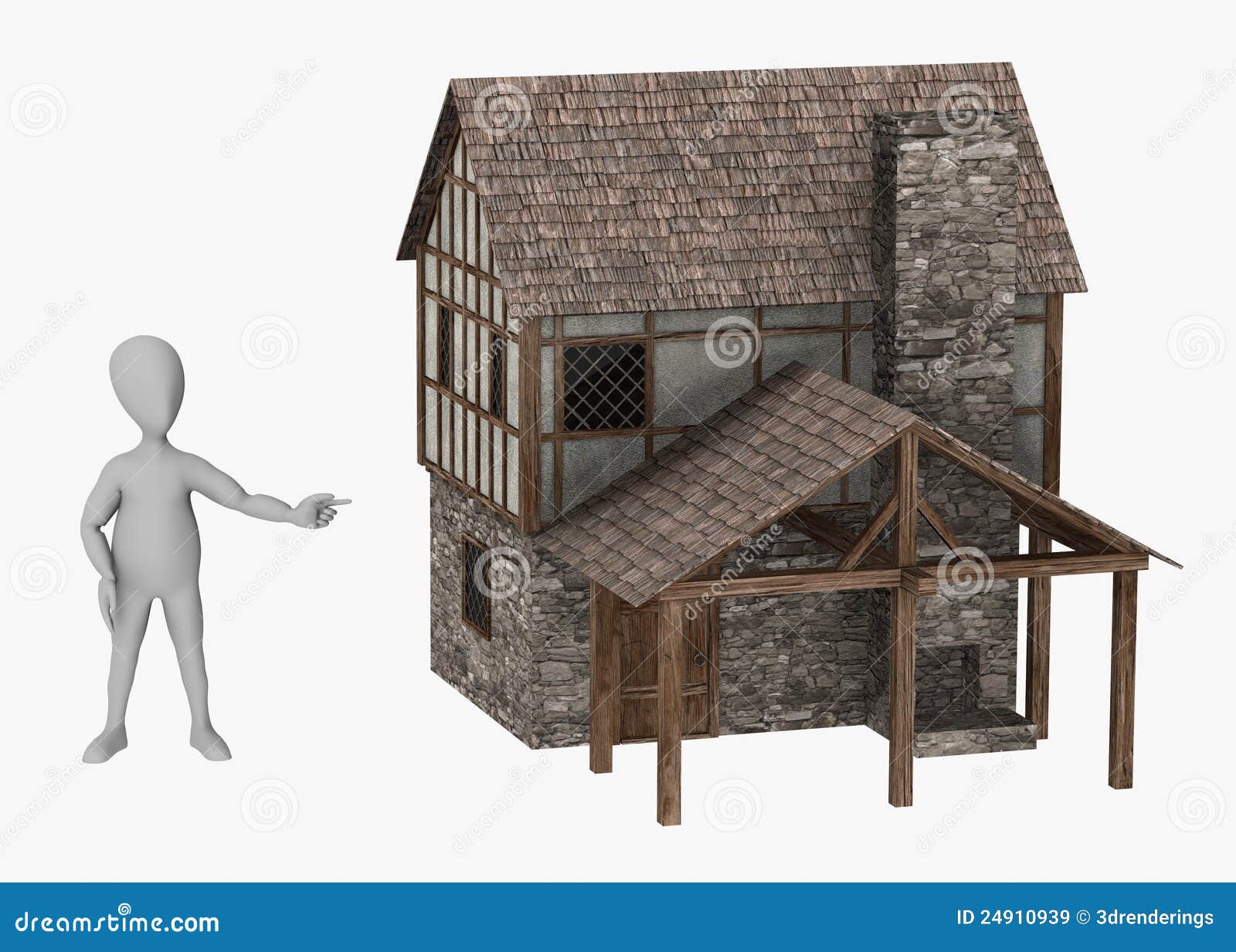 Character Showing Medieval Blacksmith Stock Illustration - Illustration ...