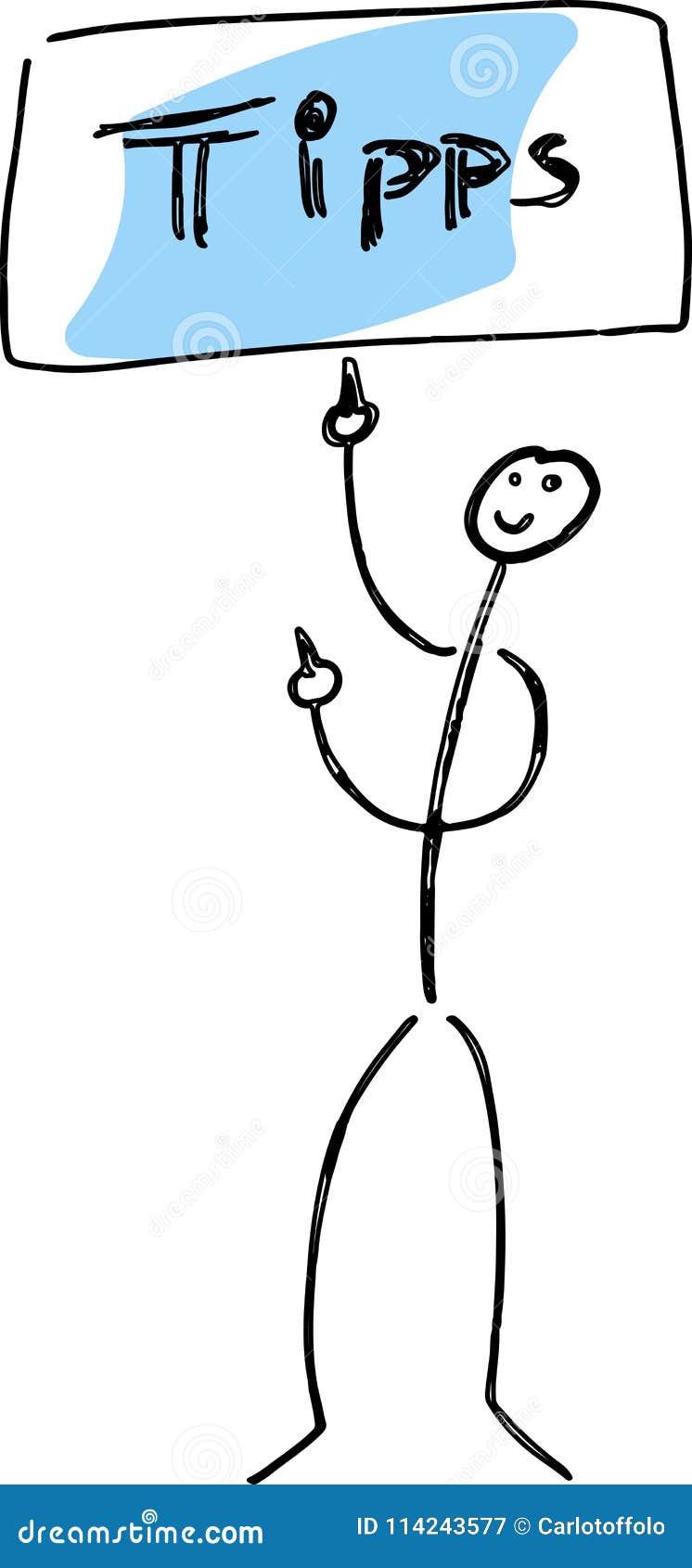 Character Showing TIPPS - Vector Stock Vector - Illustration of icon ...