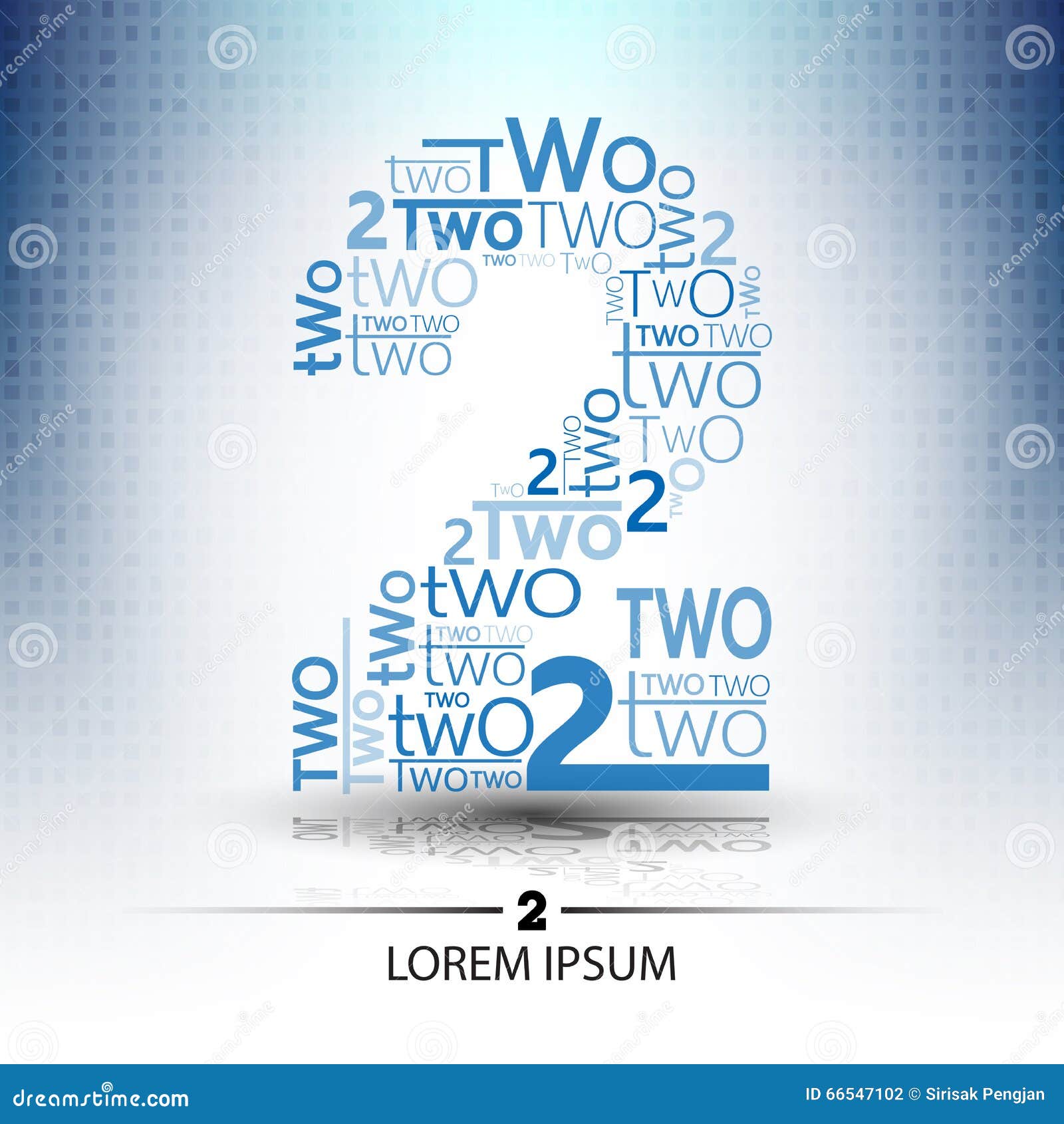 Character Sort for Number Two Logo Future Technology Stock Illustration ...