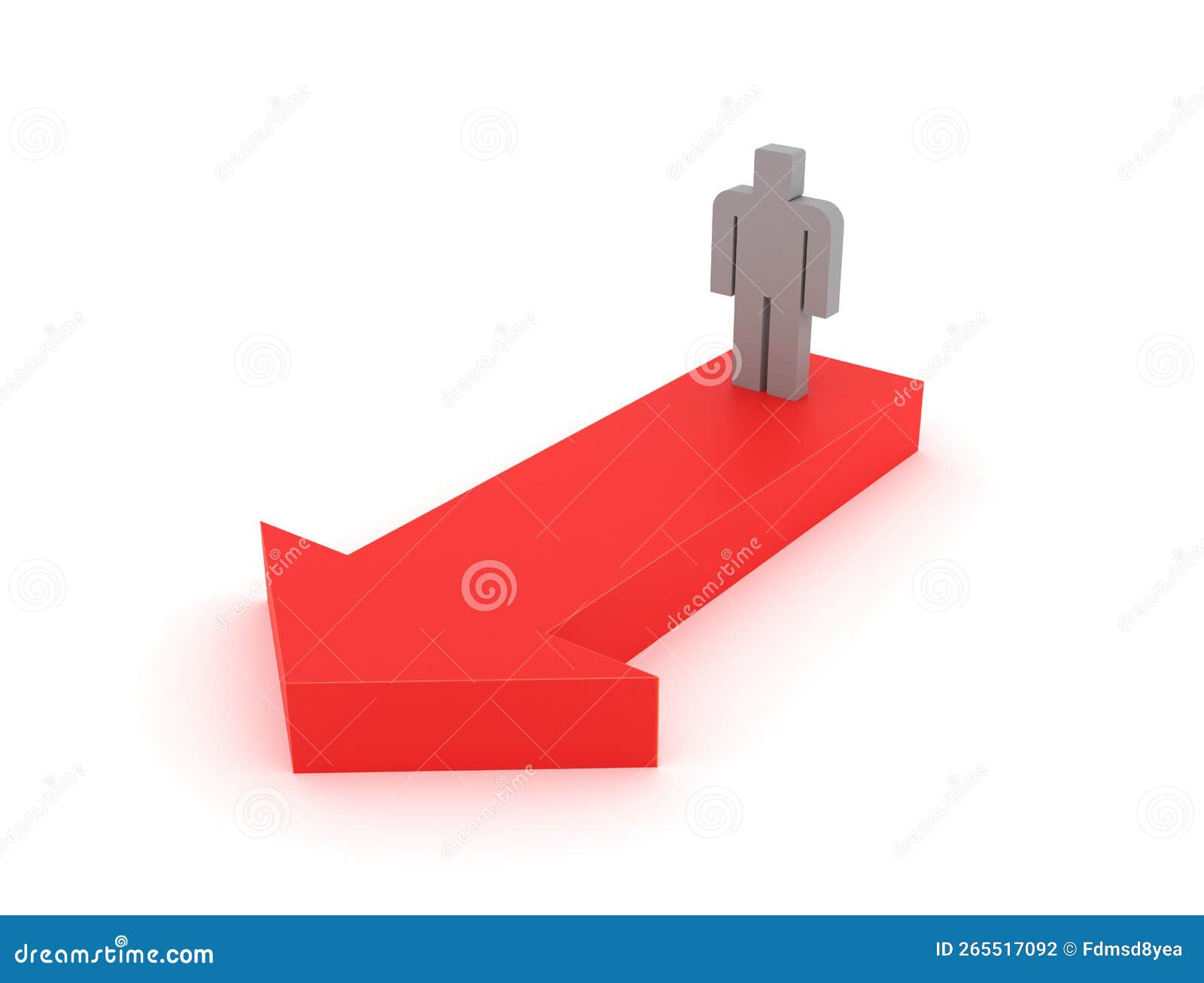 Character Standing on Arrow. Stock Illustration - Illustration of arrow ...
