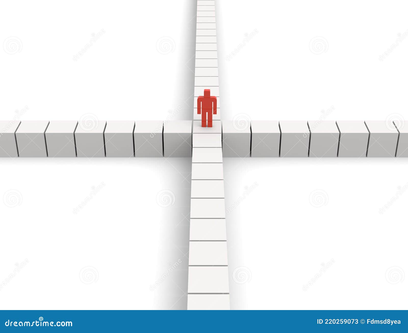 Character Standing on the Crossroad Stock Illustration - Illustration ...