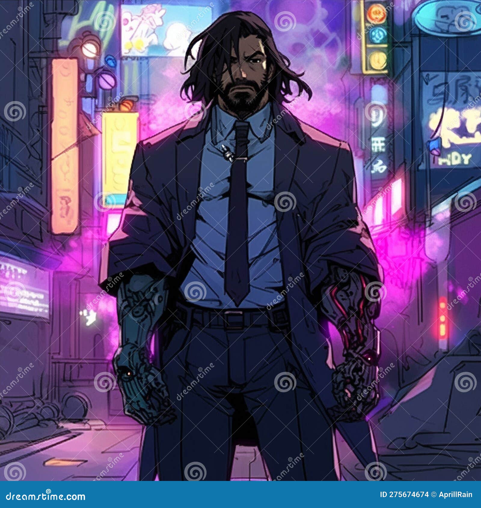 Cyberpunk Pretty Red Hair Woman Driving A Futuristic Car Royalty-Free ...