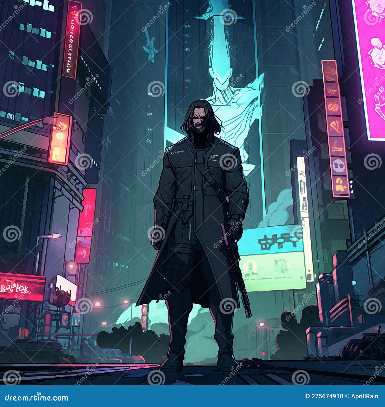 Cyberpunk Pretty Red Hair Woman Driving A Futuristic Car Royalty-Free ...