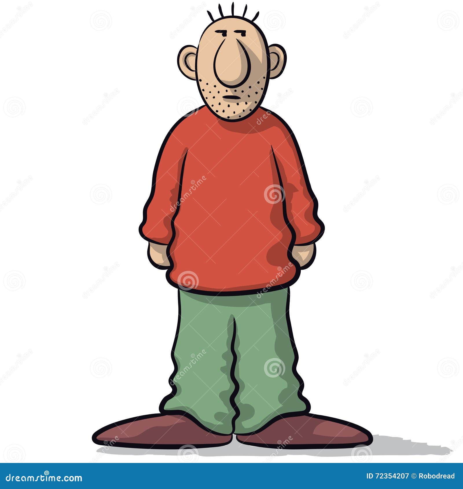 Character with a Suspicious Look Stock Vector - Illustration of drawing ...