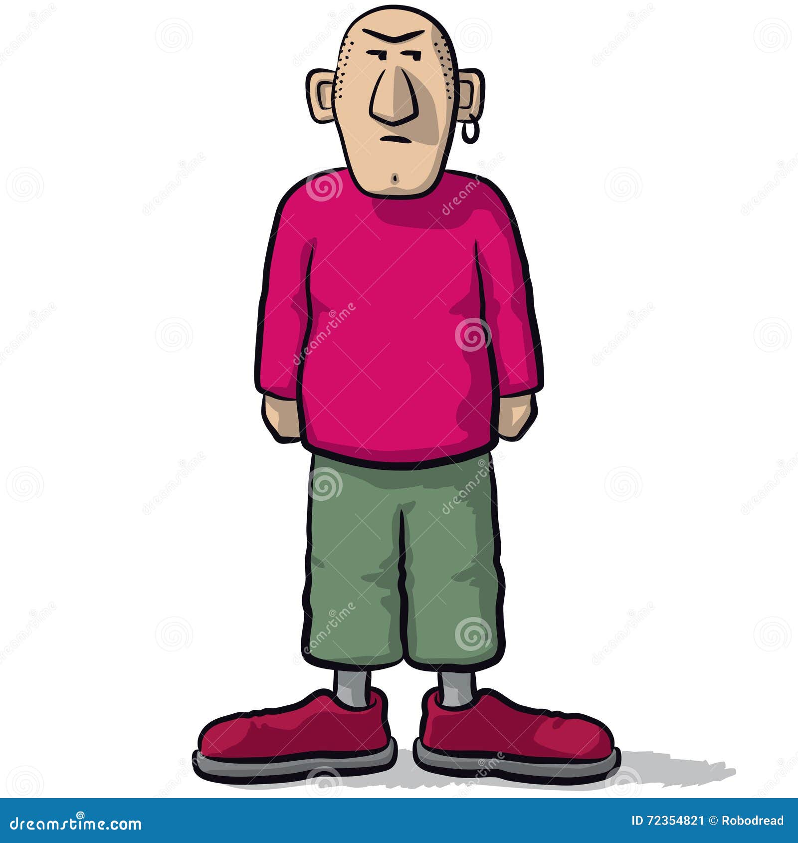 Character with a Suspicious Look Stock Vector - Illustration of cartoon ...