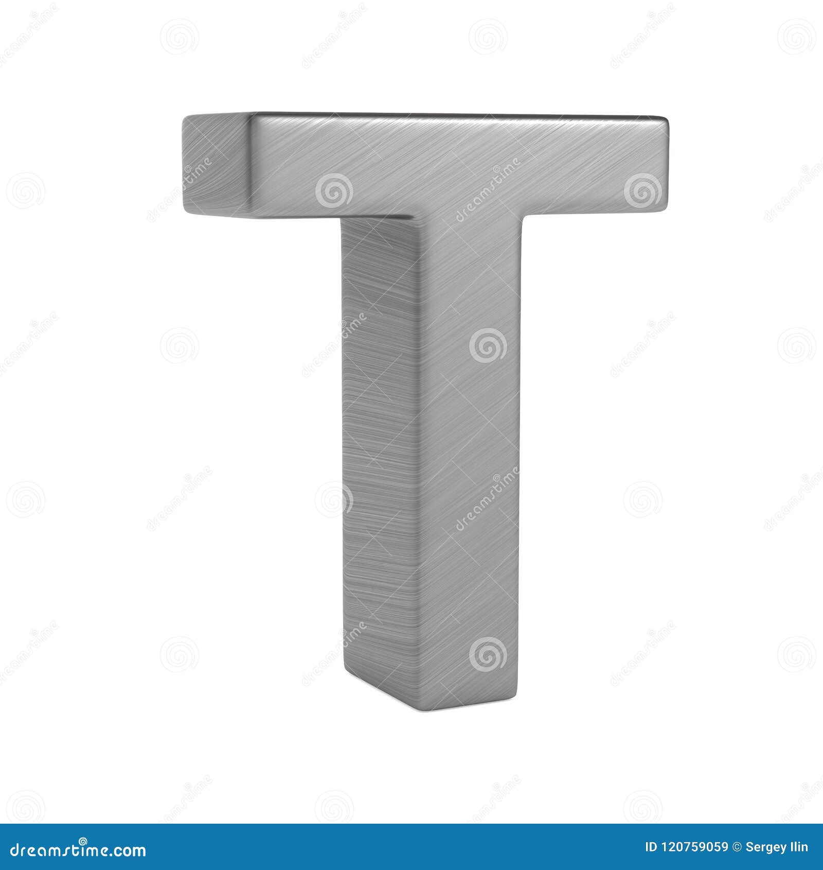 Character T on White Background. Isolated 3D Illustration Stock ...