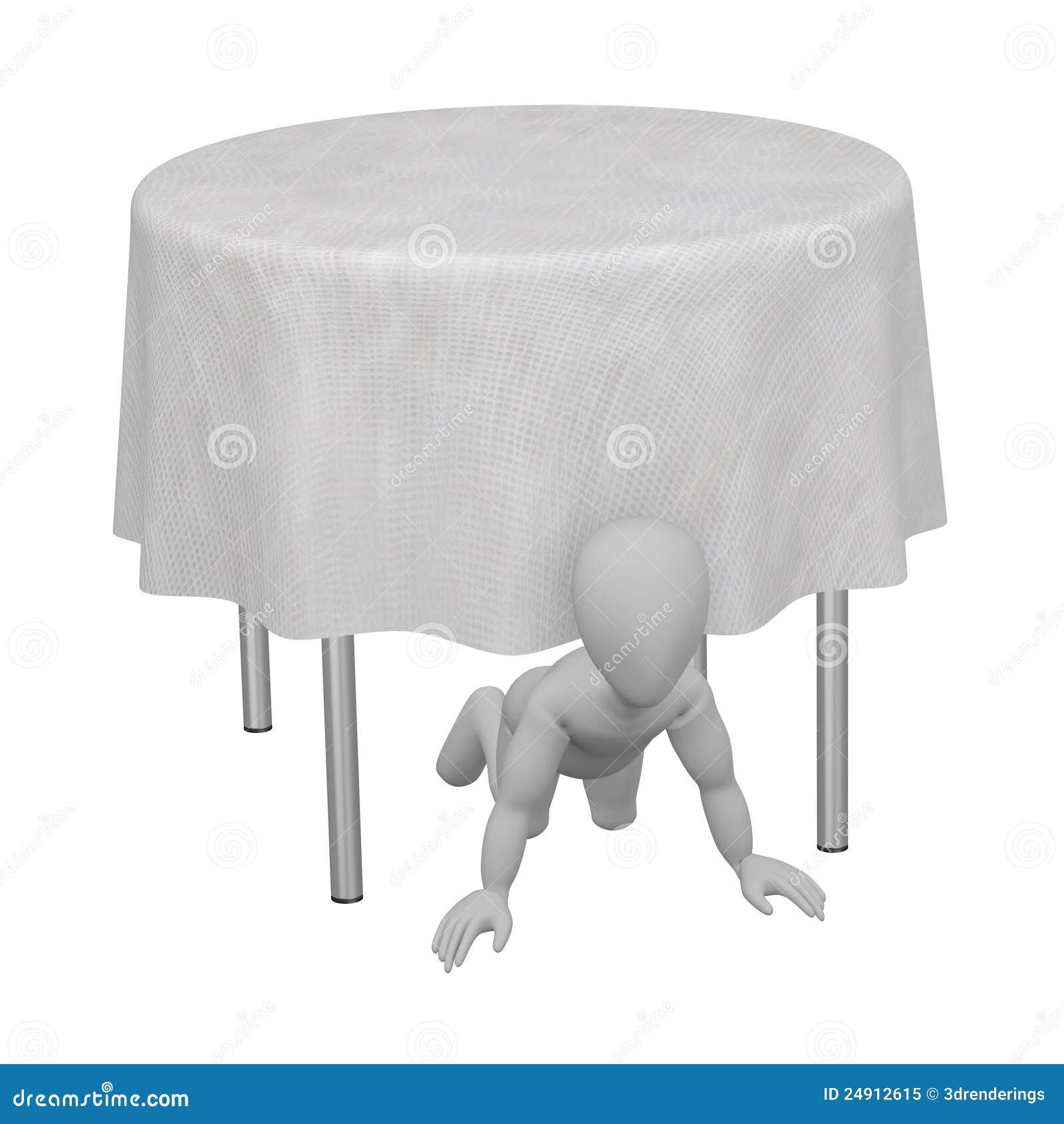 Character with Table and Tablecloth 14 Stock Illustration ...