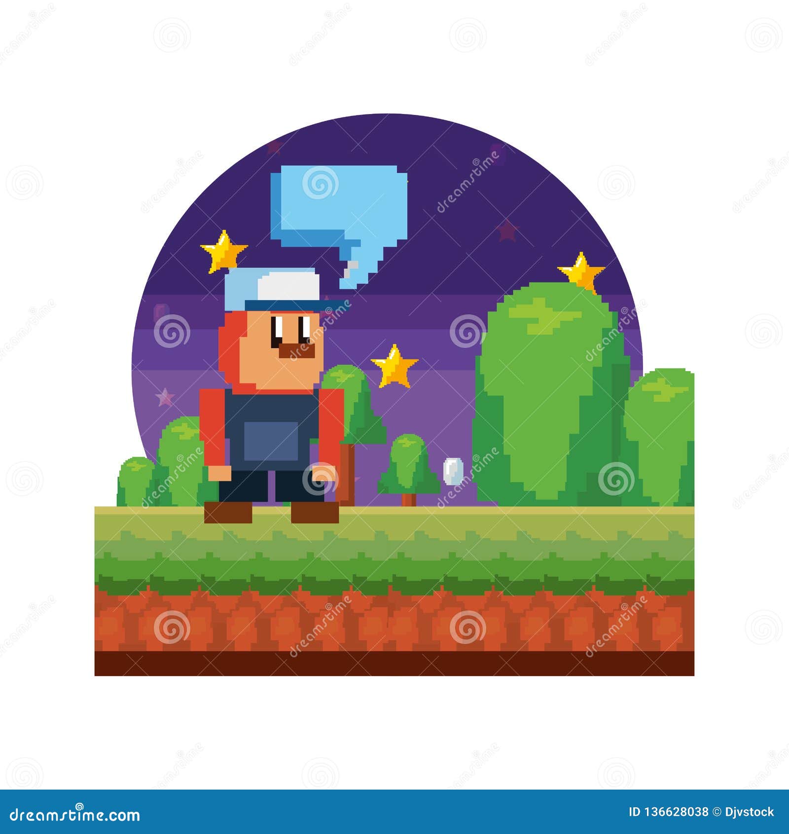 Character video game stock vector. Illustration of friend - 136628038