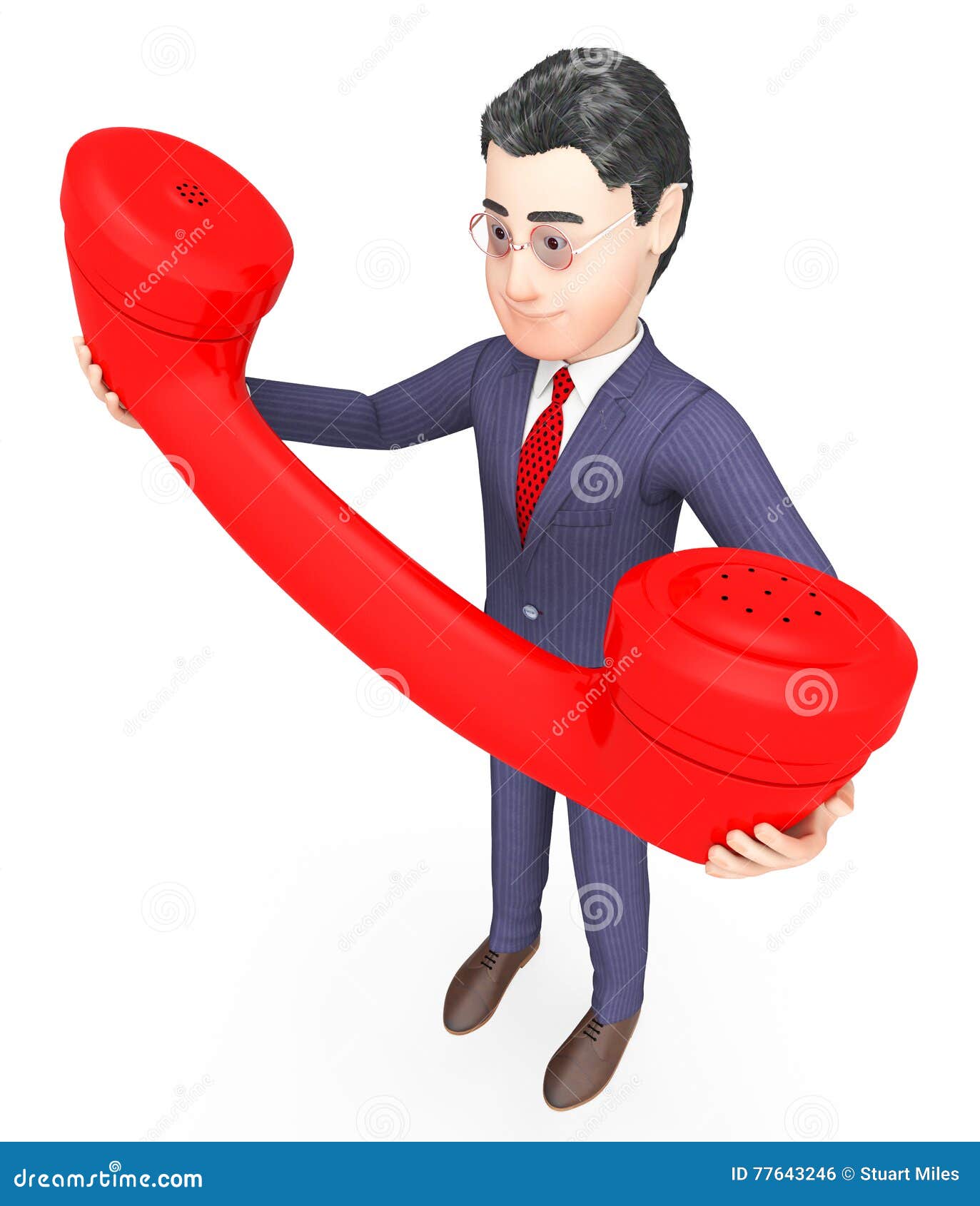 Character Talking Represents Phone Call and Calls 3d Rendering Stock ...