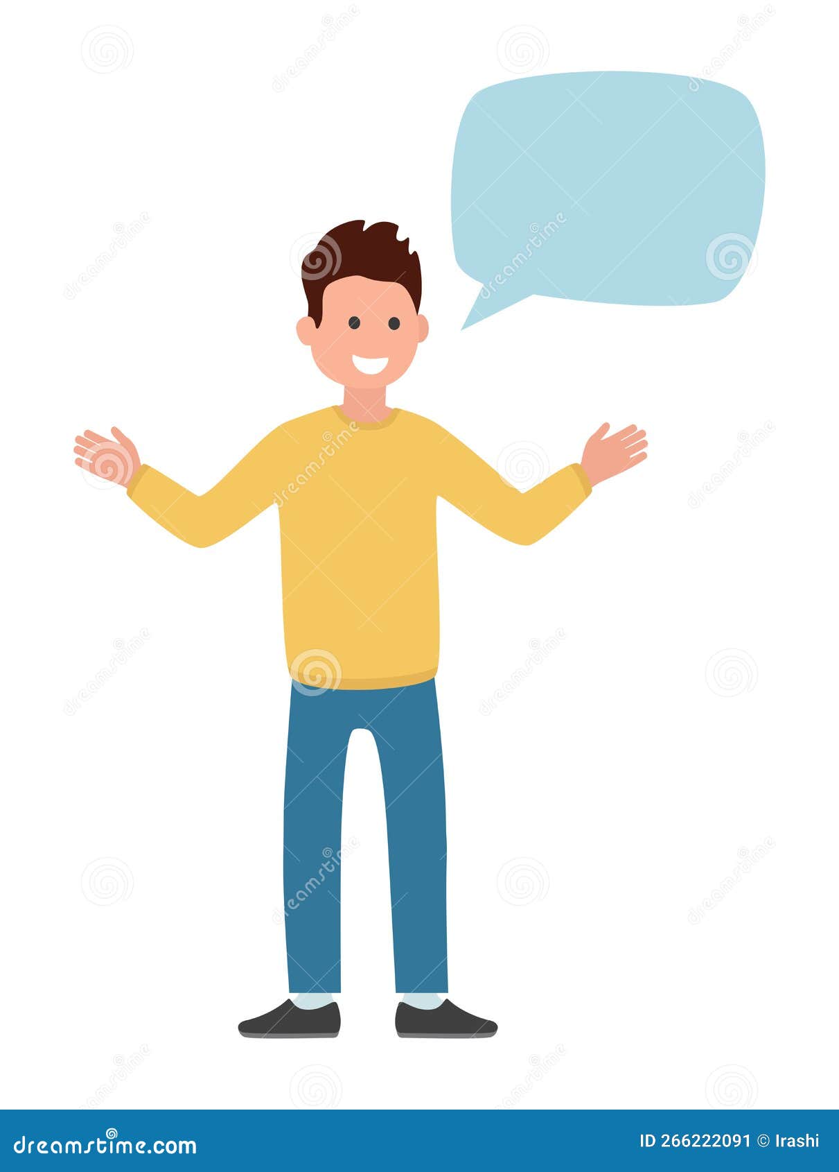 Character Talking Speech Bubble Chat Stock Vector - Illustration of ...