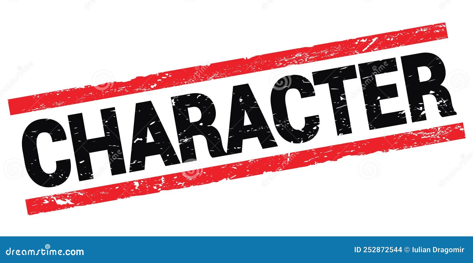 CHARACTER Text on Black-red Rectangle Stamp Sign Stock Illustration ...