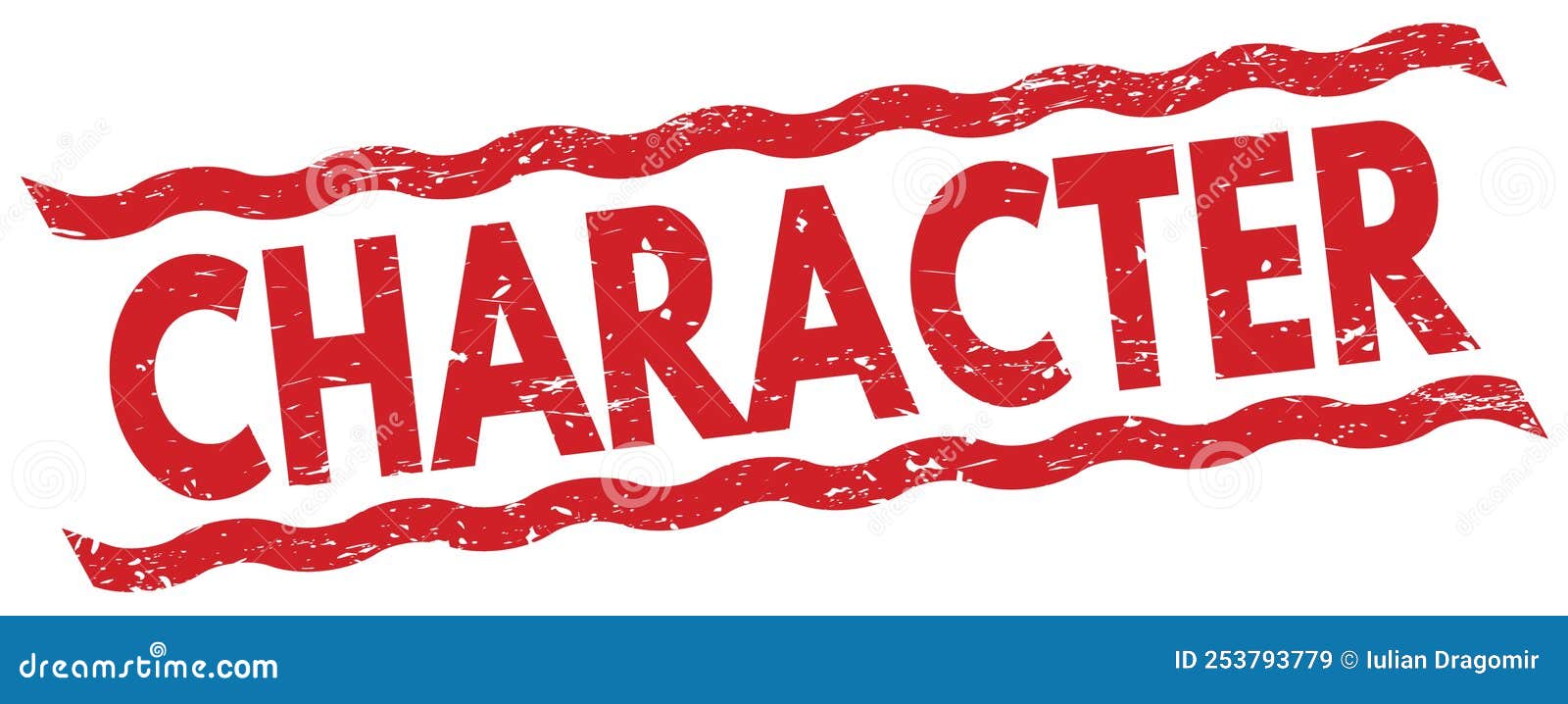 CHARACTER Text on Red Lines Stamp Sign Stock Illustration ...
