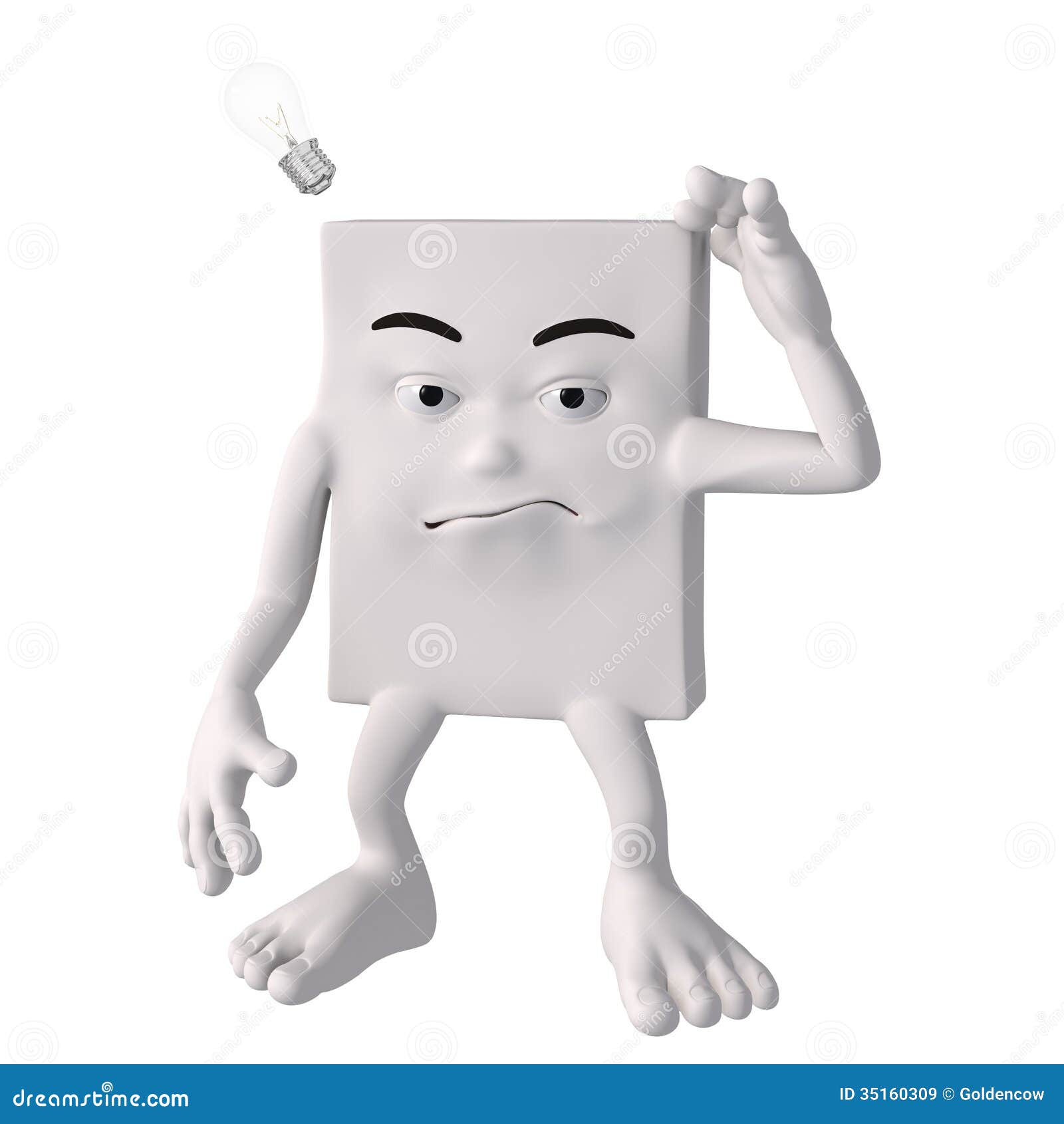 Character Thinking of Ideas Stock Illustration - Illustration of ...