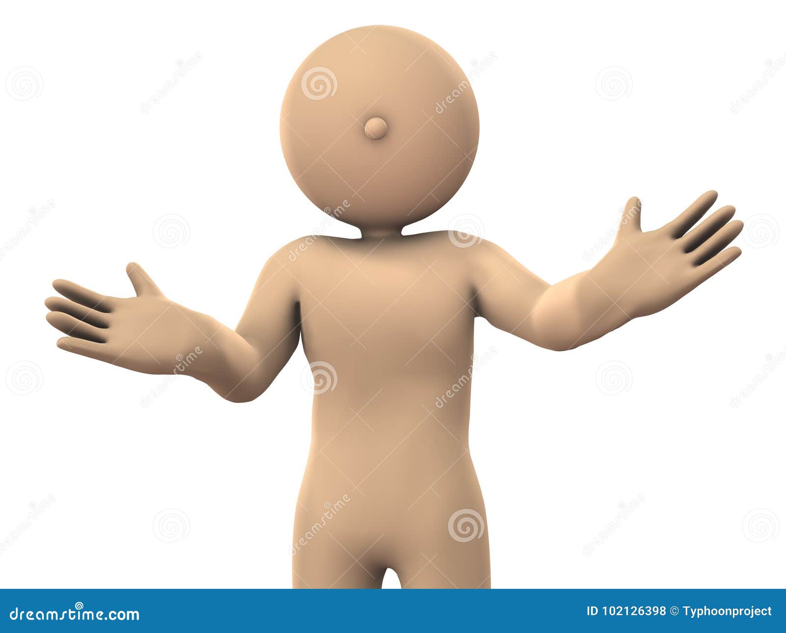 Character To Introduce Yourself. Stock Illustration - Illustration of ...