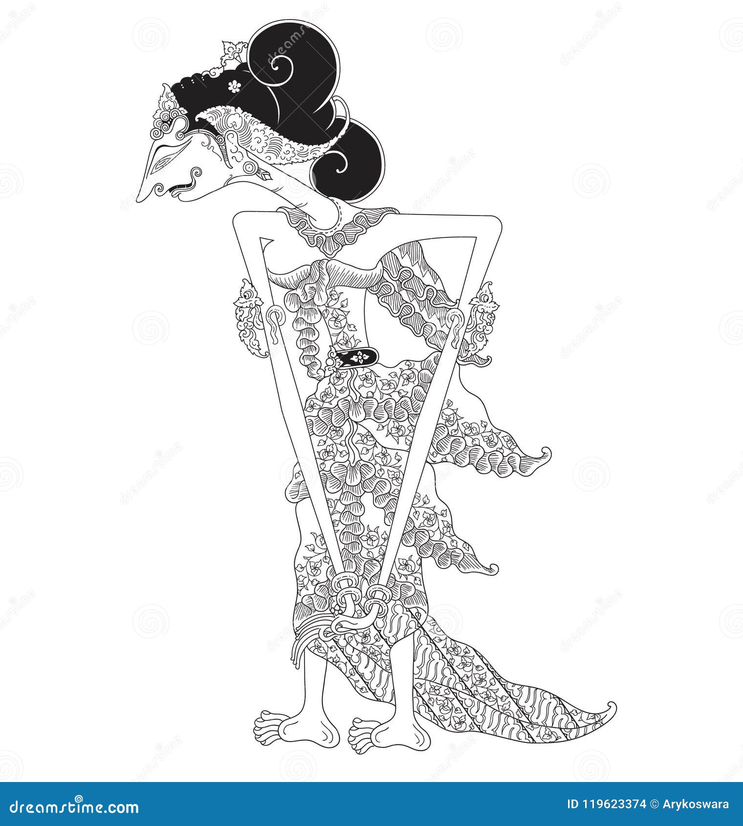 Ulupi stock vector. Illustration of drestayumna, duryudana - 119623374