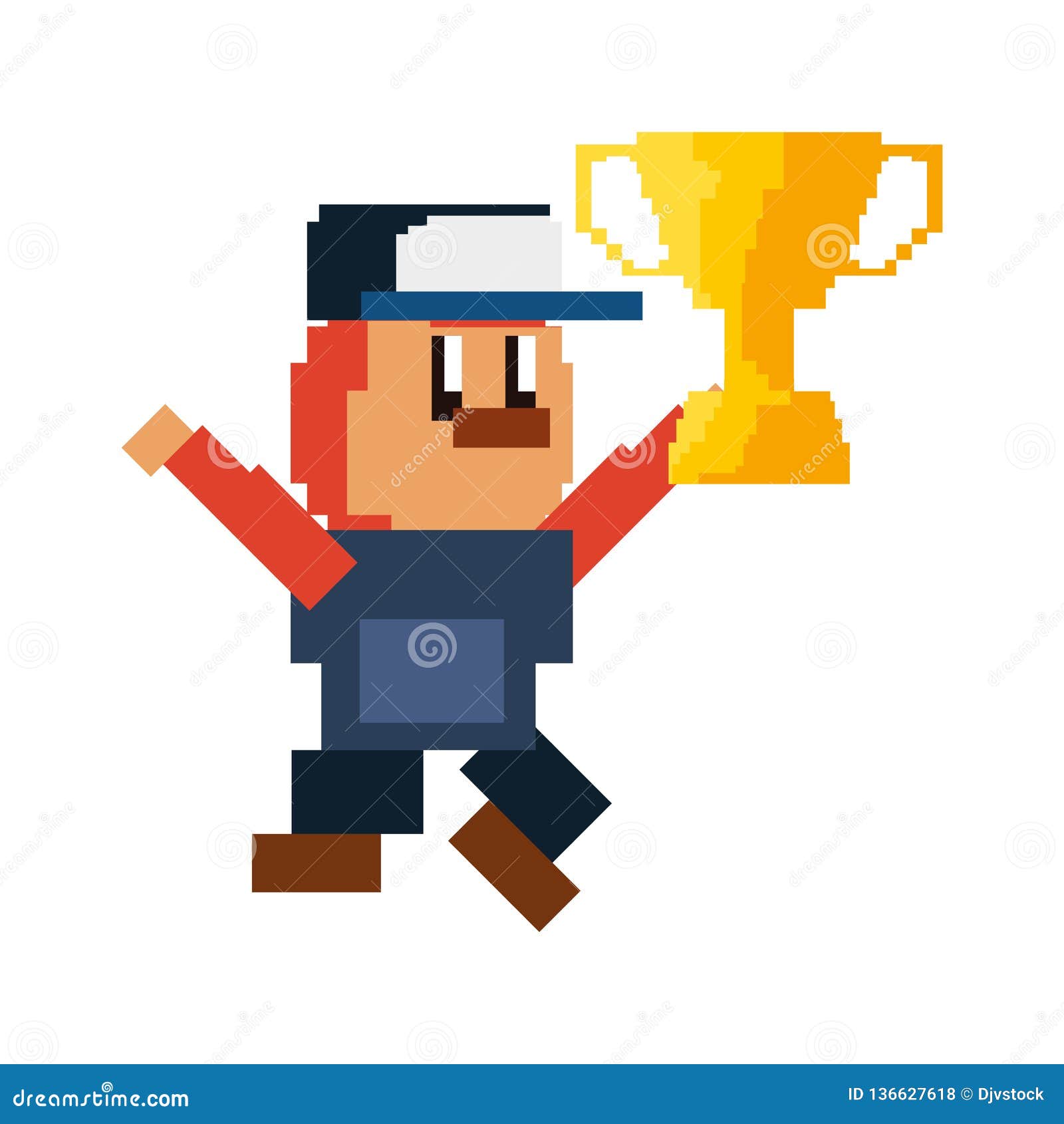 Cup, Trophy 8-bit Pixel Graphics Icon. Pixel Art Style. Game Assets. 8 ...