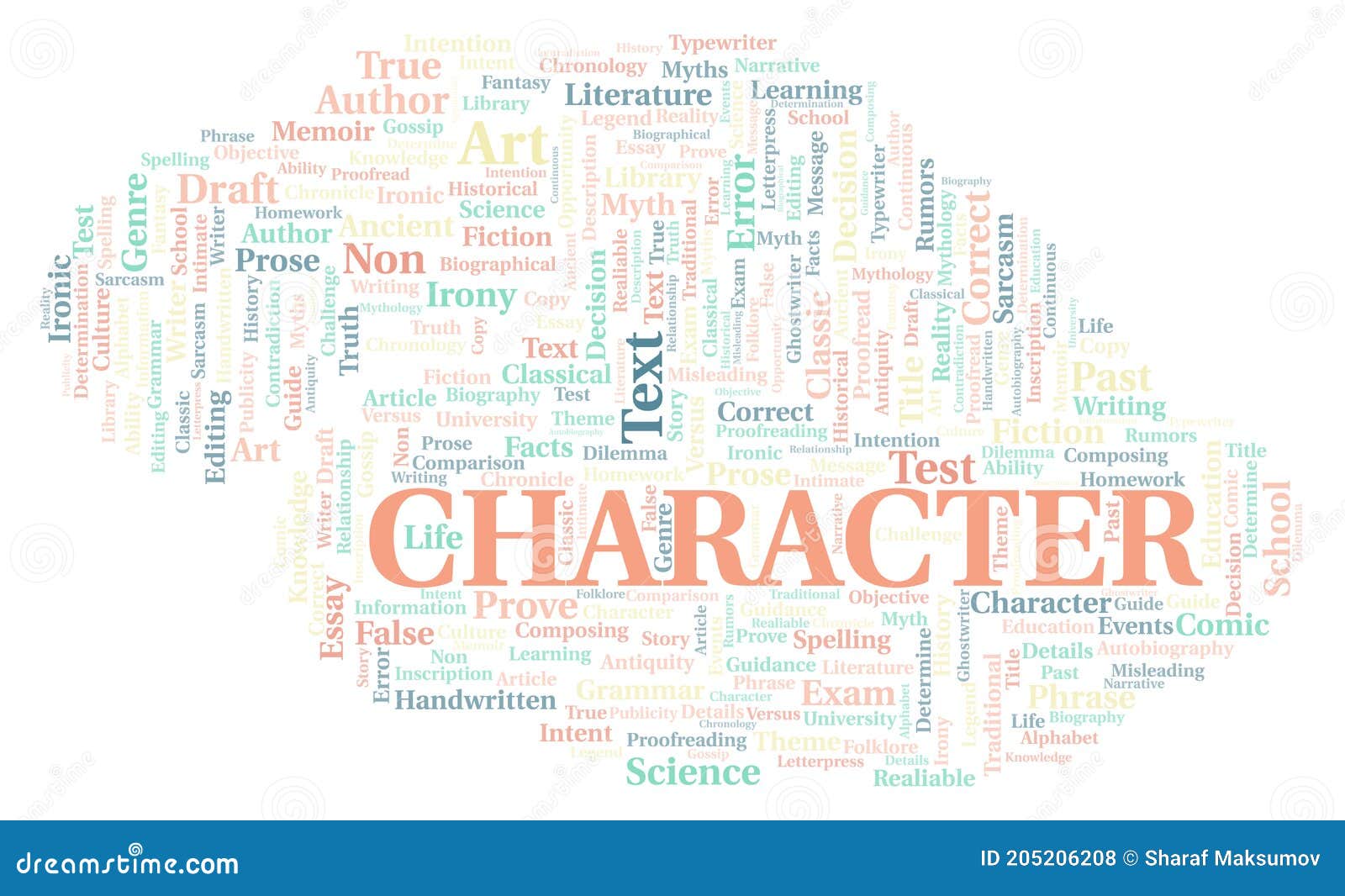 Character Typography Word Cloud Create with the Text only Stock ...