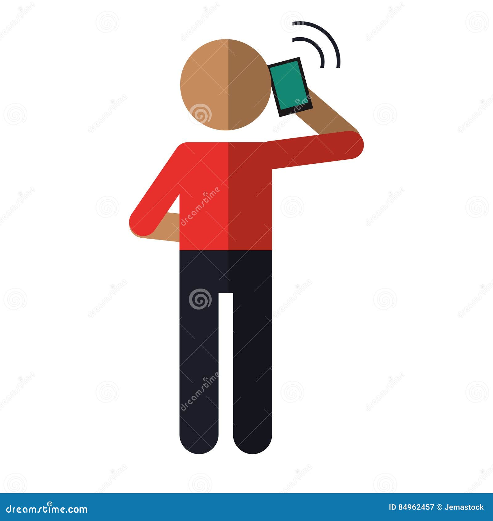 Character User Smartphone Talking Call Stock Vector - Illustration of ...