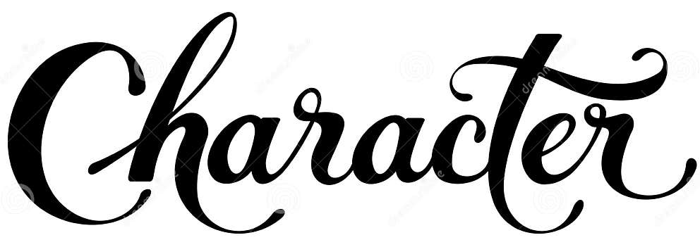 Character - Custom Calligraphy Text Stock Vector - Illustration of ...