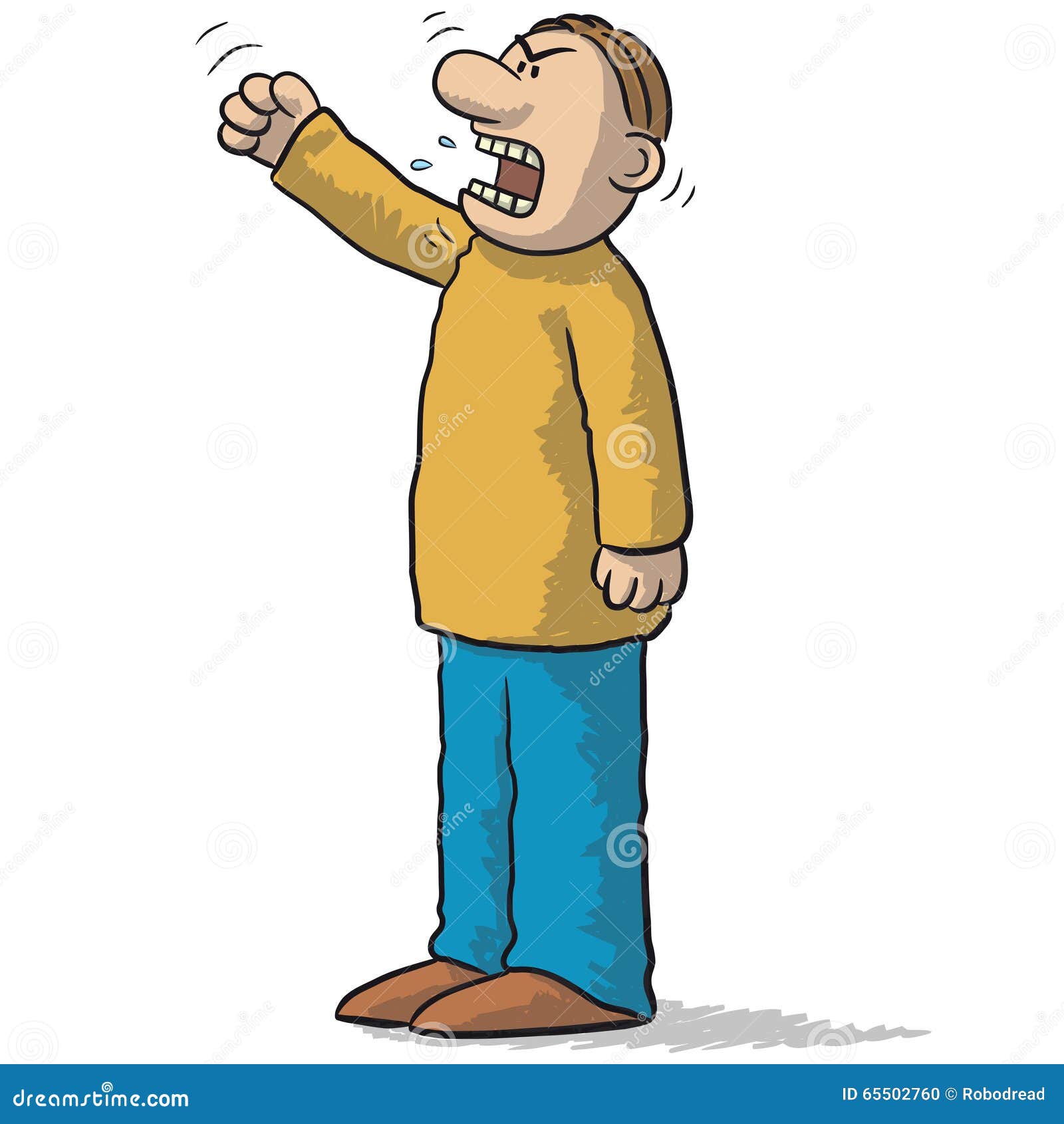 Very Angry And Agitated Expression Vector Drawing | CartoonDealer.com ...