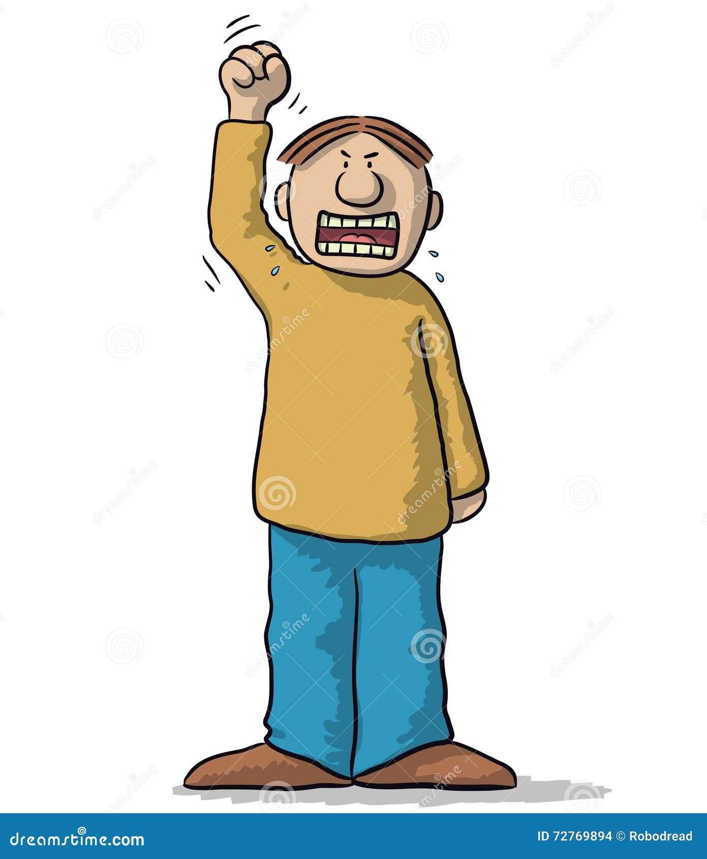 Character very angry stock vector. Illustration of threaten - 72769894