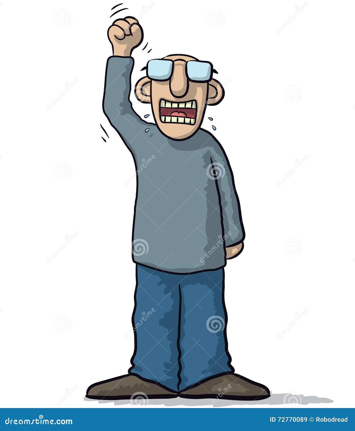 Character very angry stock vector. Illustration of threaten - 72770089