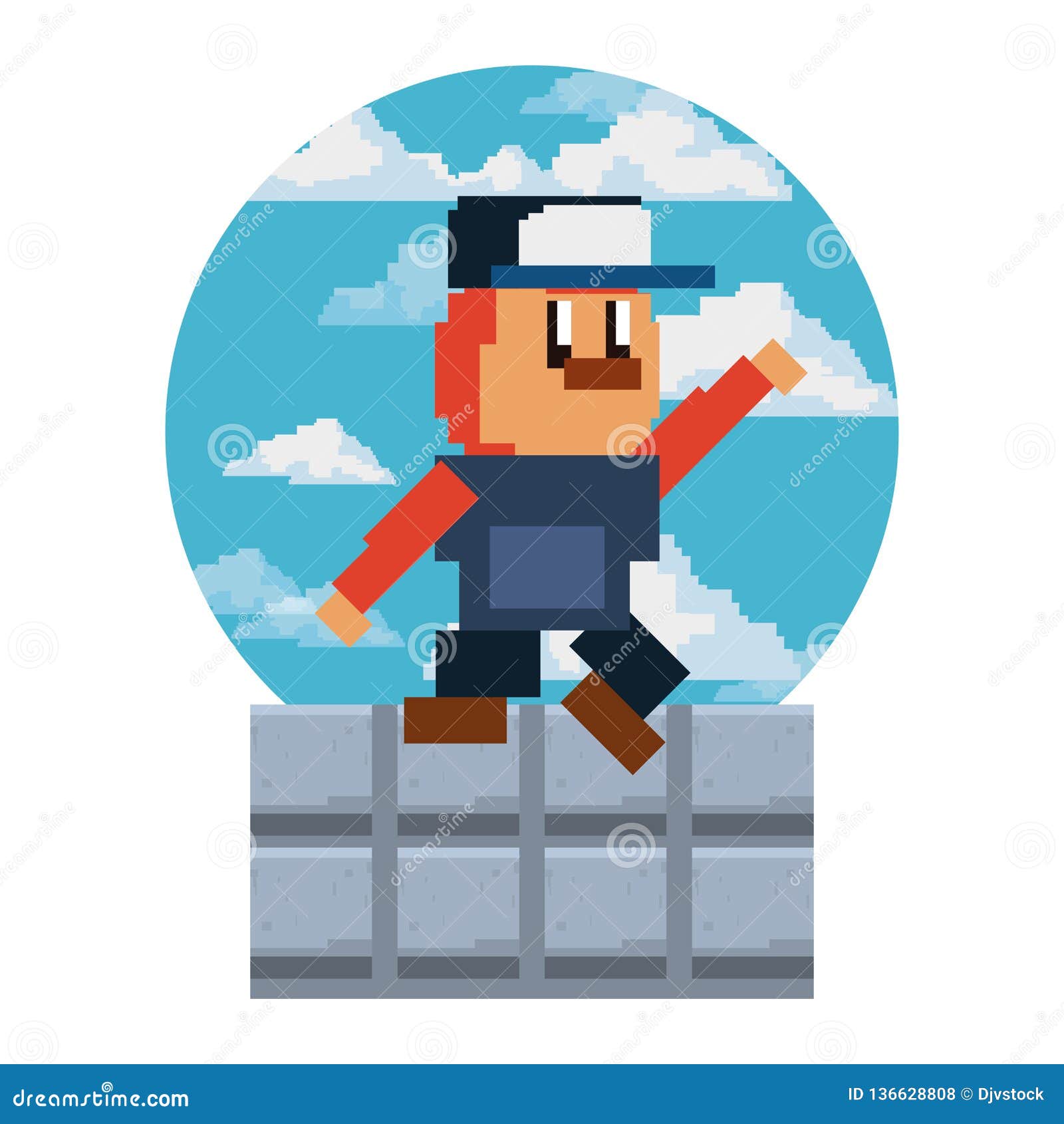 Character video game stock vector. Illustration of concept - 136628808