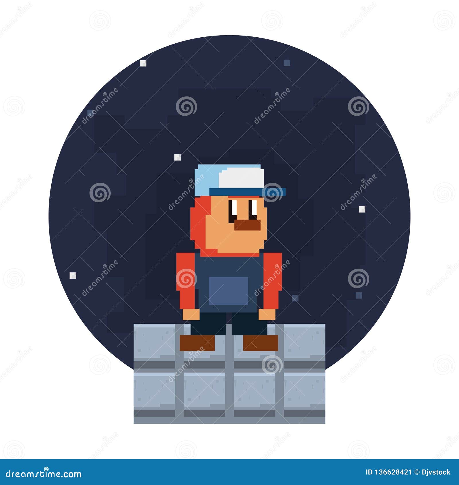 Character video game stock vector. Illustration of life - 136628421