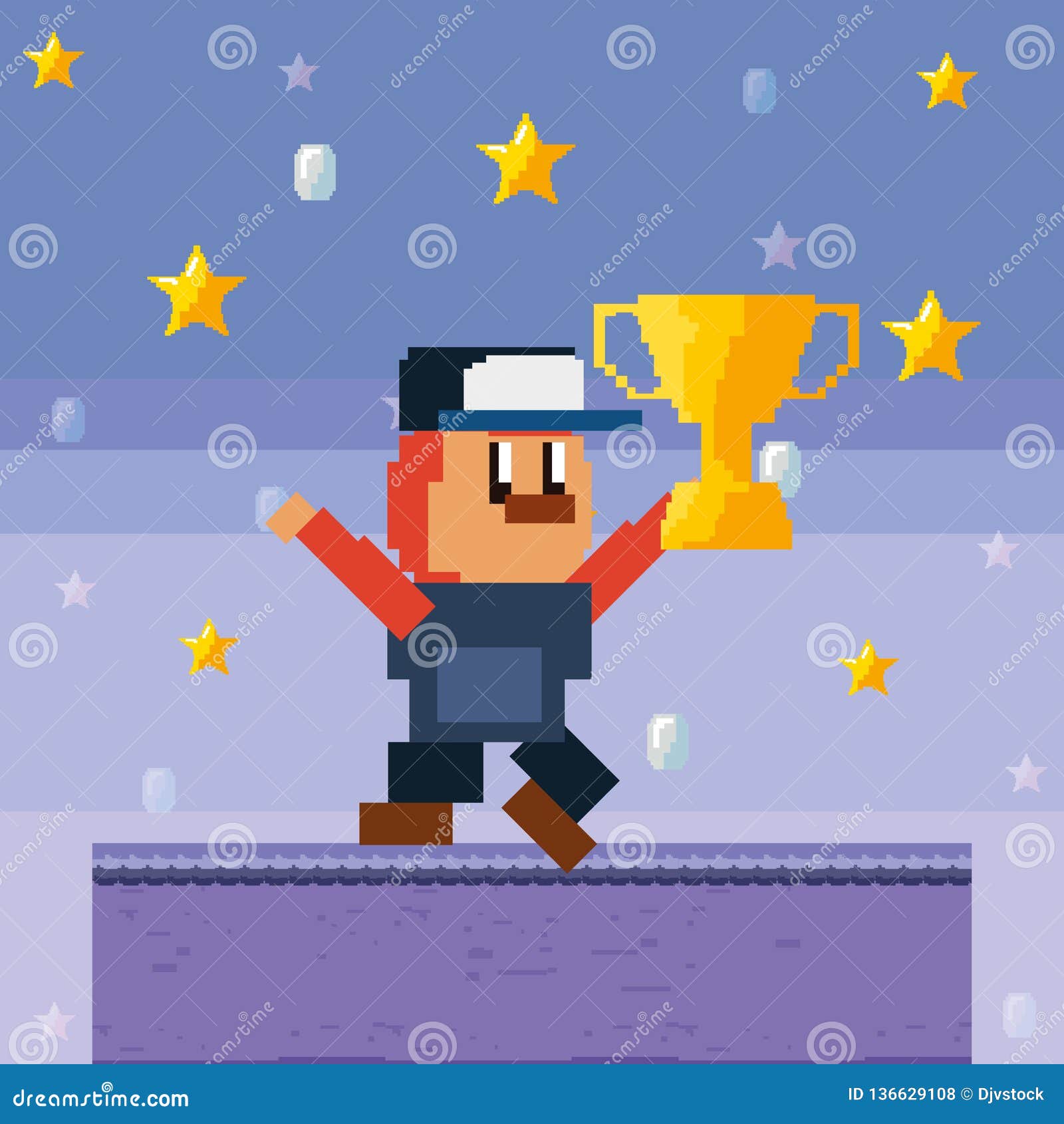 Character video game stock vector. Illustration of design - 136629108