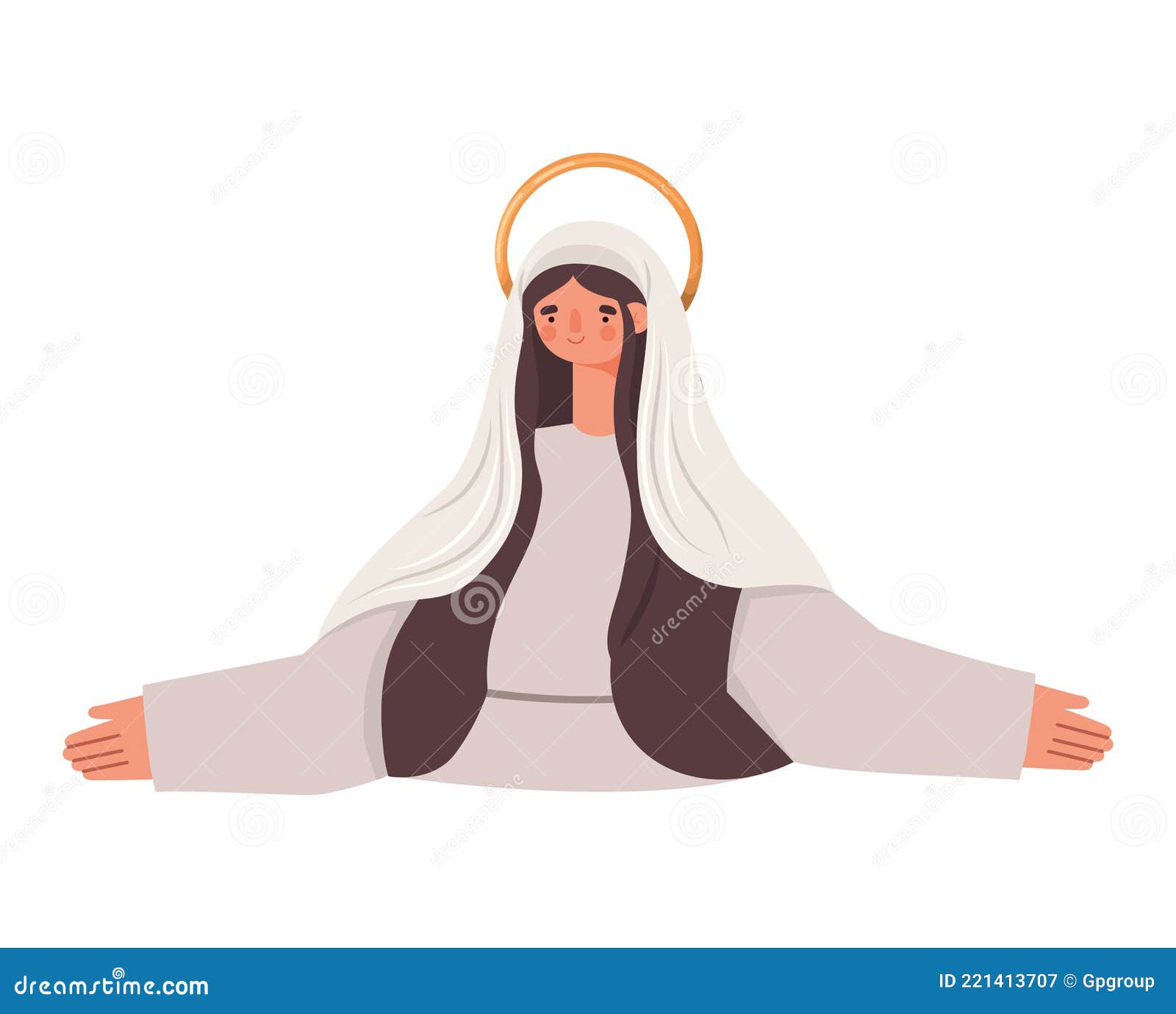 Character of virgin mary stock vector. Illustration of spiritual ...