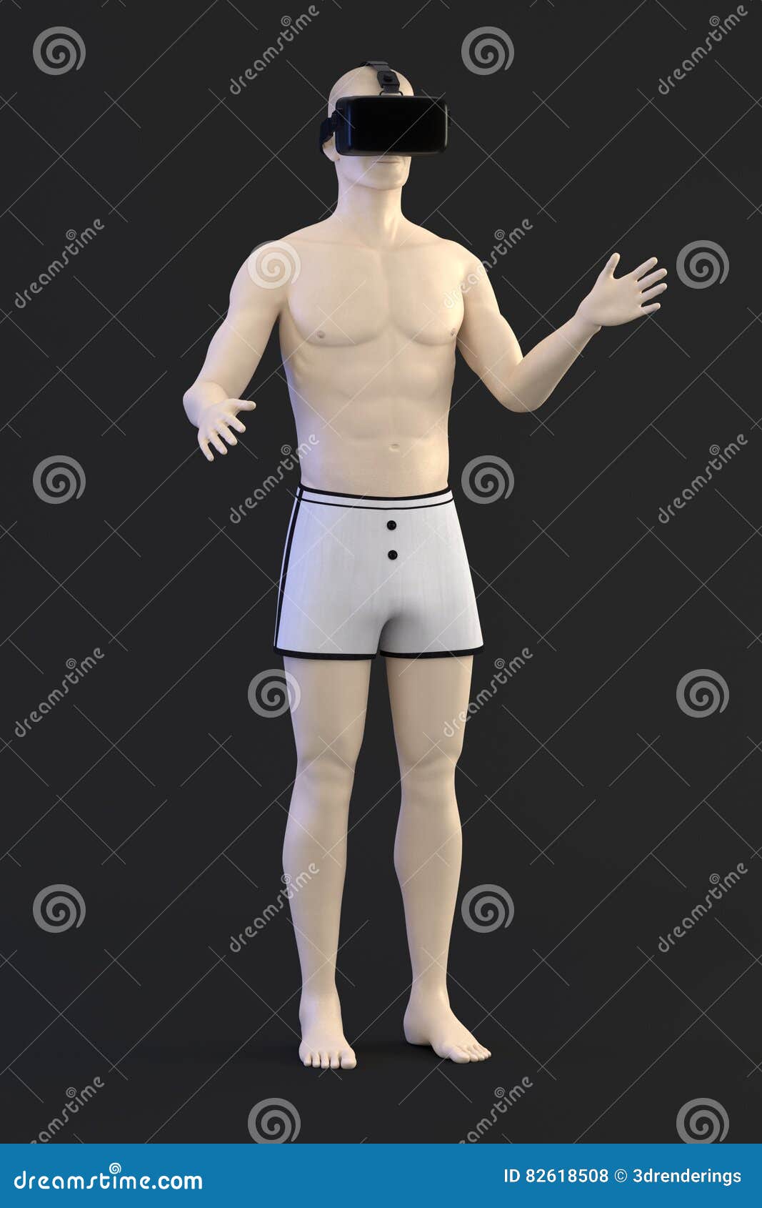 Character with VR headset stock illustration. Illustration of videogame ...