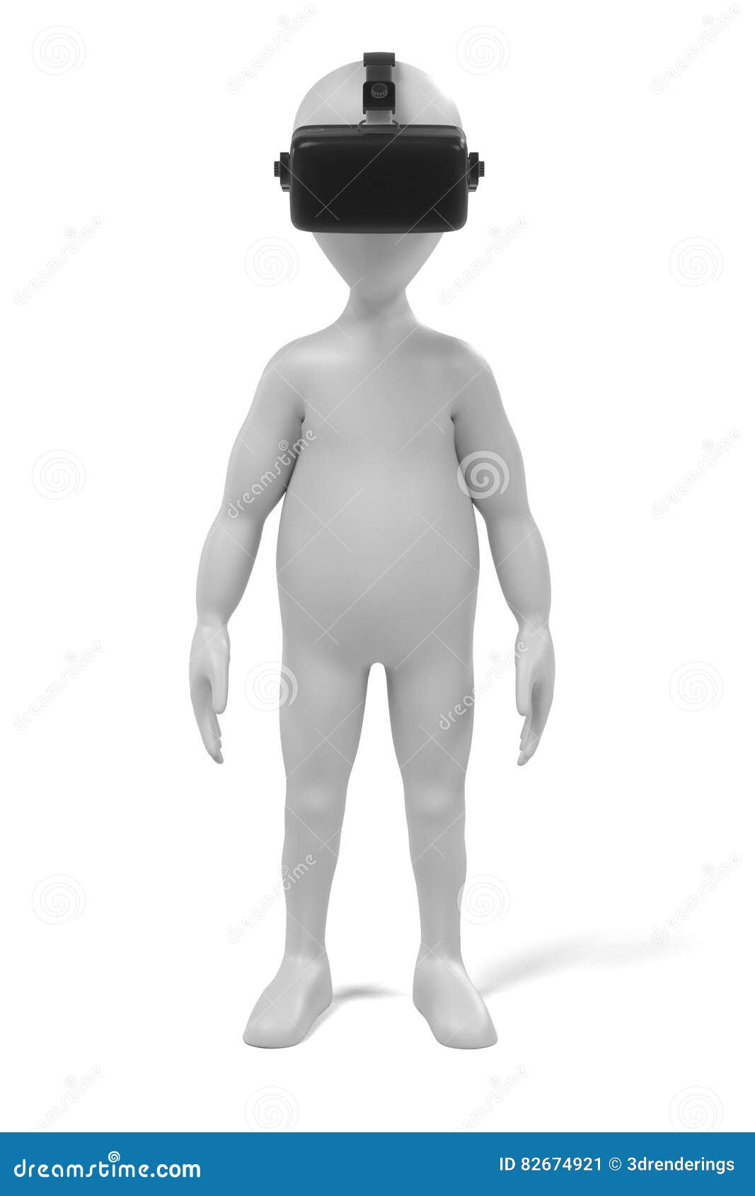 Character with VR headset stock illustration. Illustration of ...