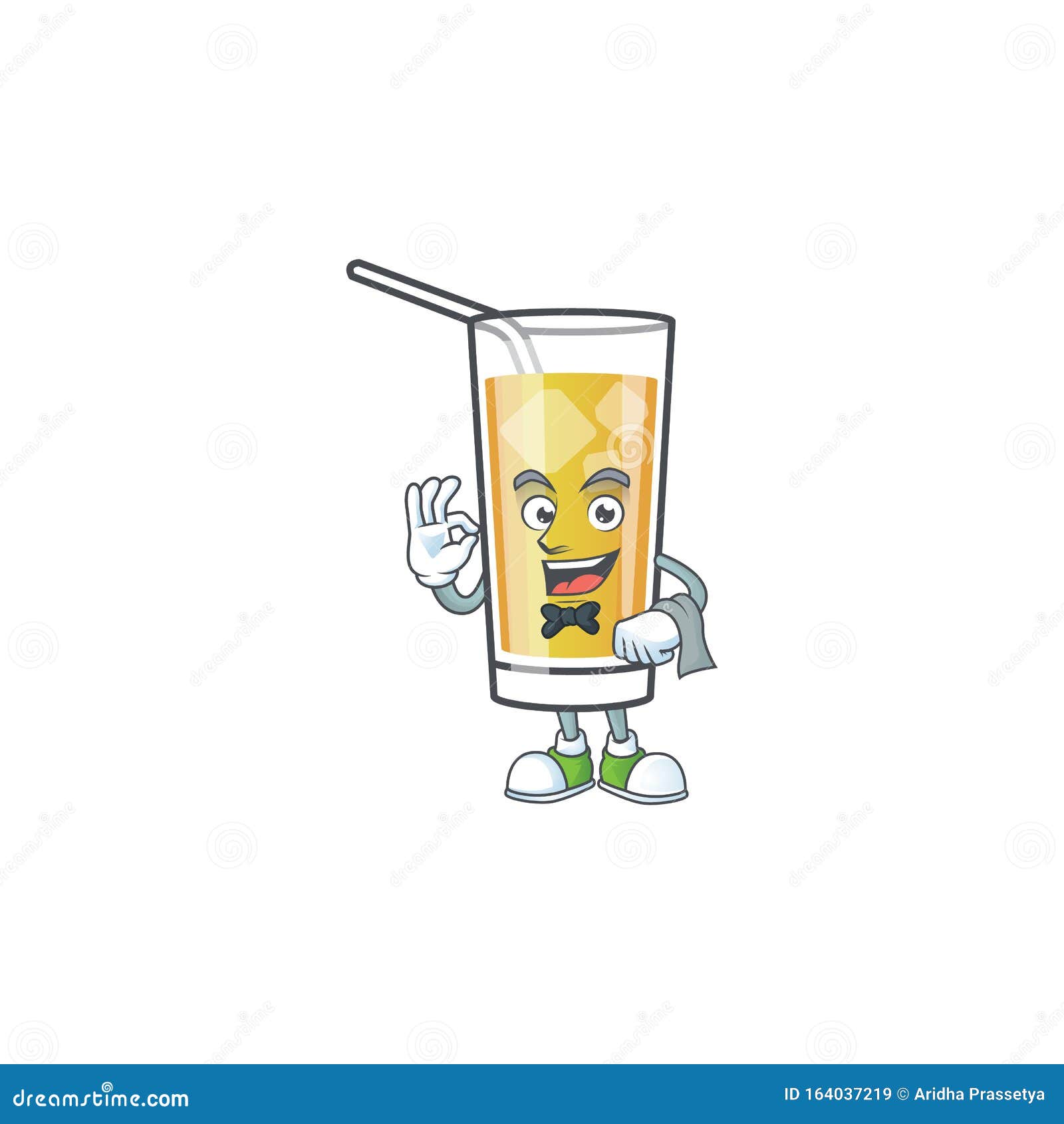 Character Waiter in the Apple Cider Cartoon Stock Vector - Illustration ...