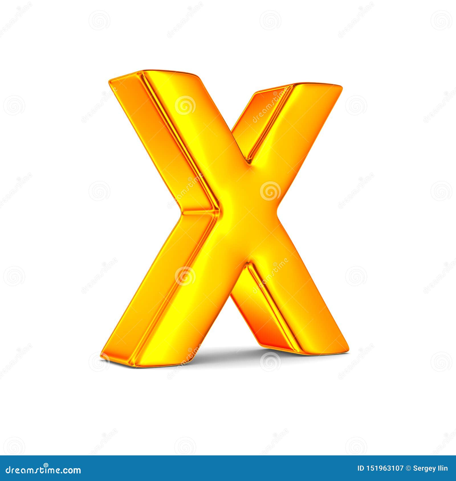 Character X on White Background. Isolated 3D Illustration Stock ...