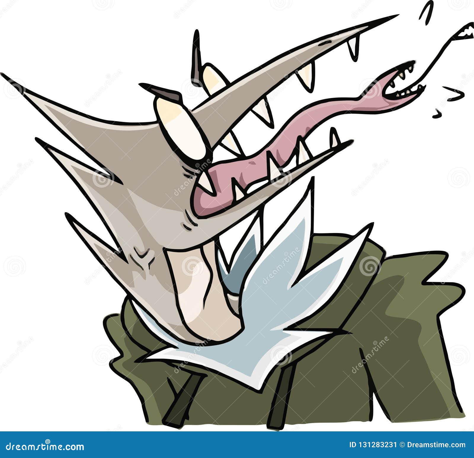 A Character Who Looks Ferocious and Menacing Stock Vector ...