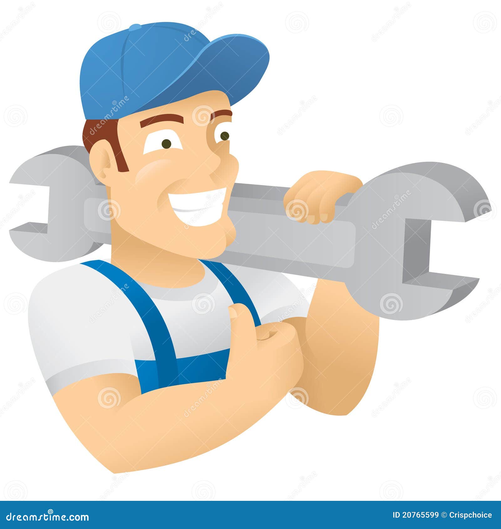 Workman Of A Car Service Station At Work Cartoon Vector | CartoonDealer ...