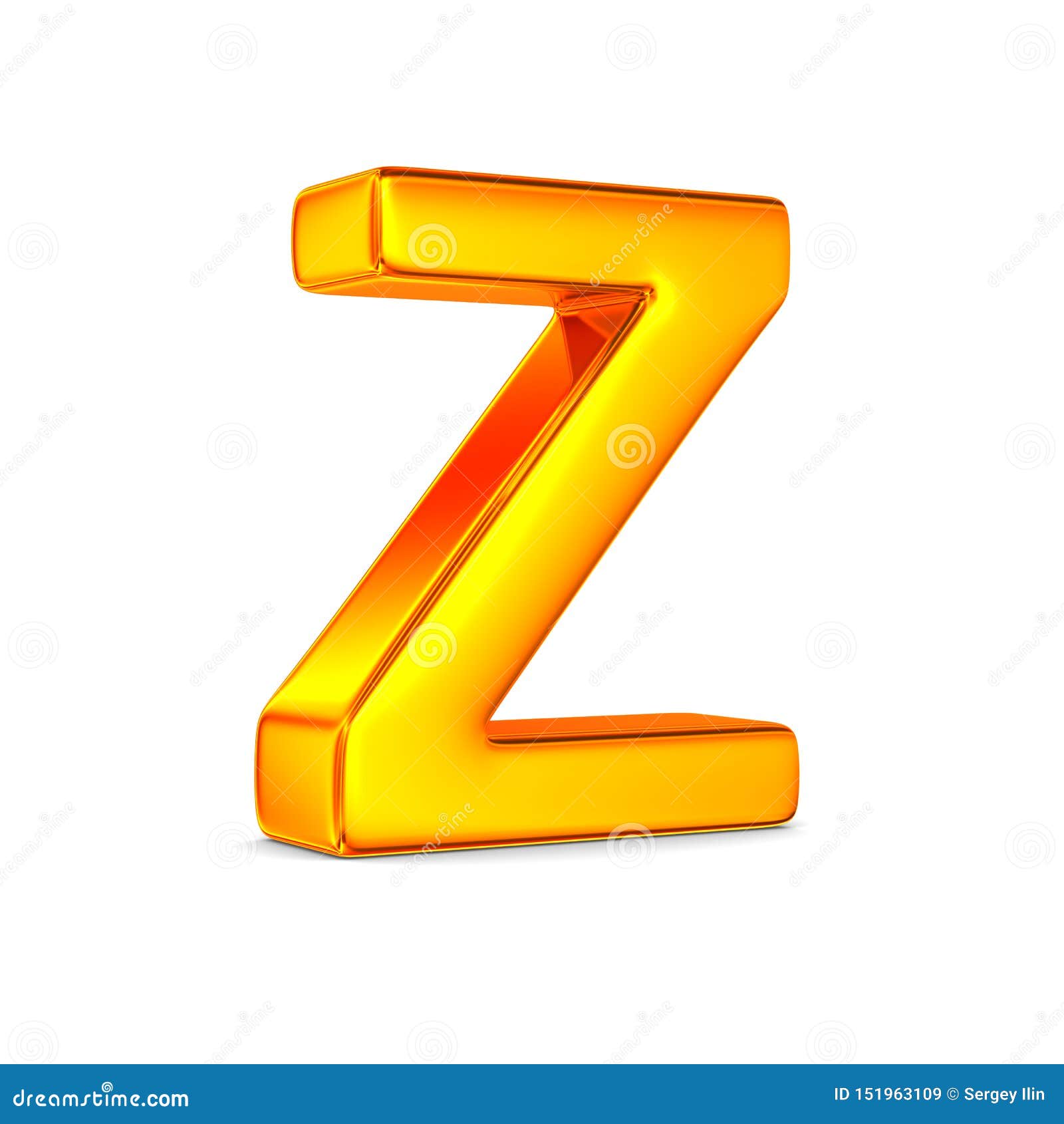 Character Z on White Background. Isolated 3D Illustration Stock ...
