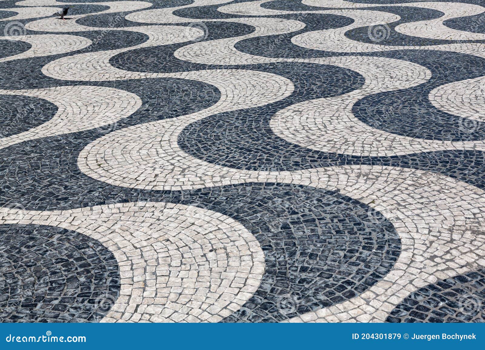 Characteristic Wave Pattern of Cobblestone Pavement on Rossio Square ...